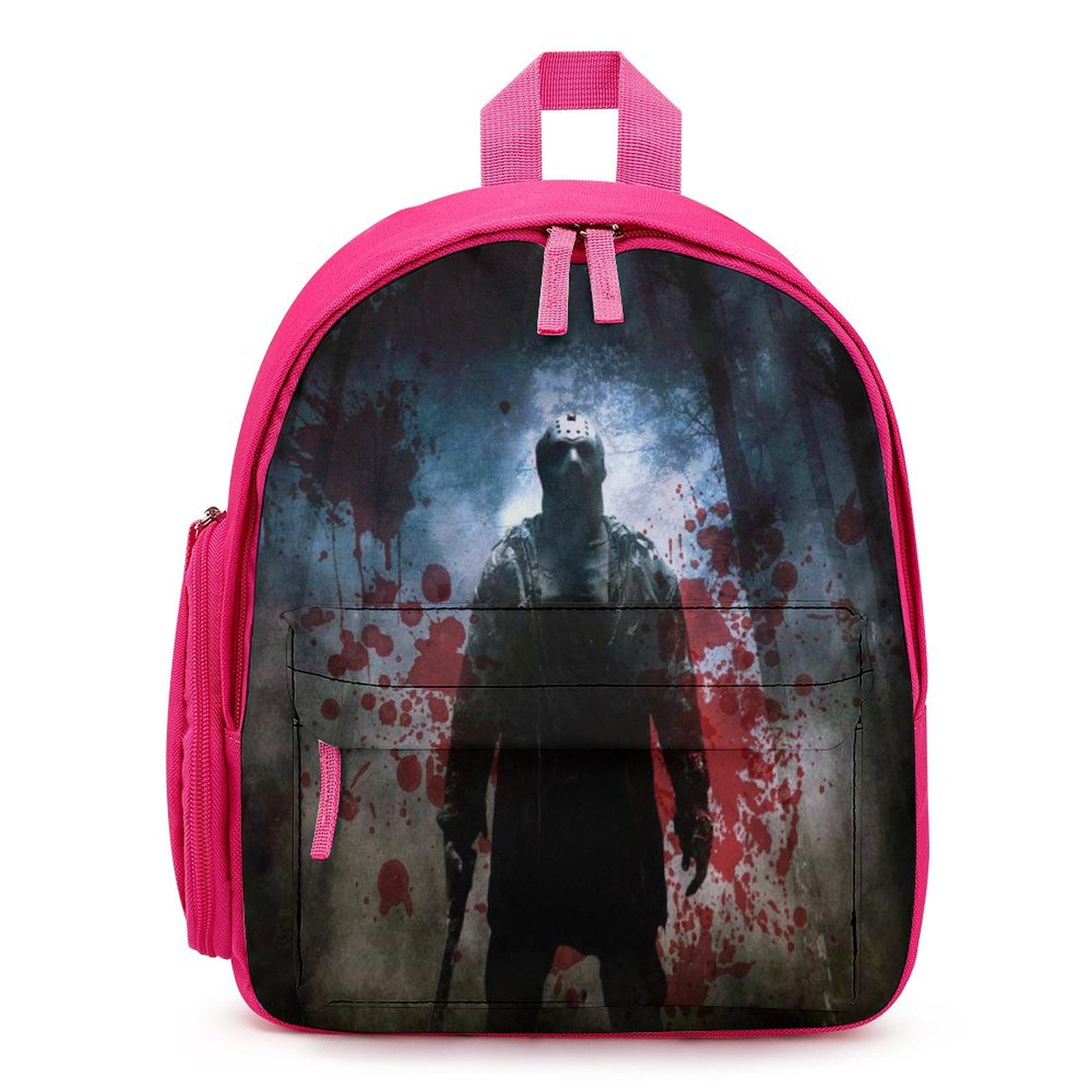 Small Backpack 12 inch Horror Movie Friday The 13th Backpack with Front ...