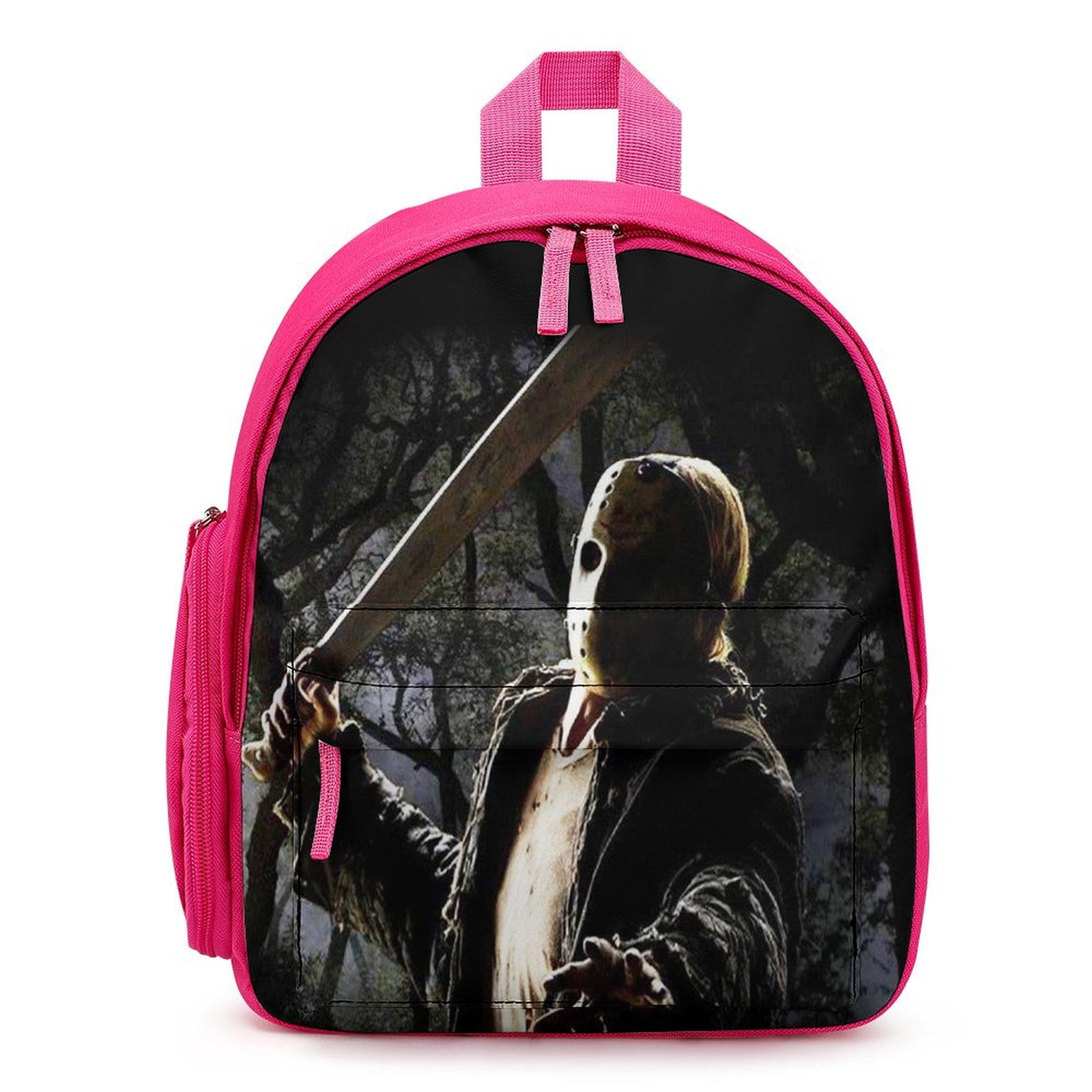 Small Backpack 12 inch Horror Movie Friday The 13th Backpack with Front ...