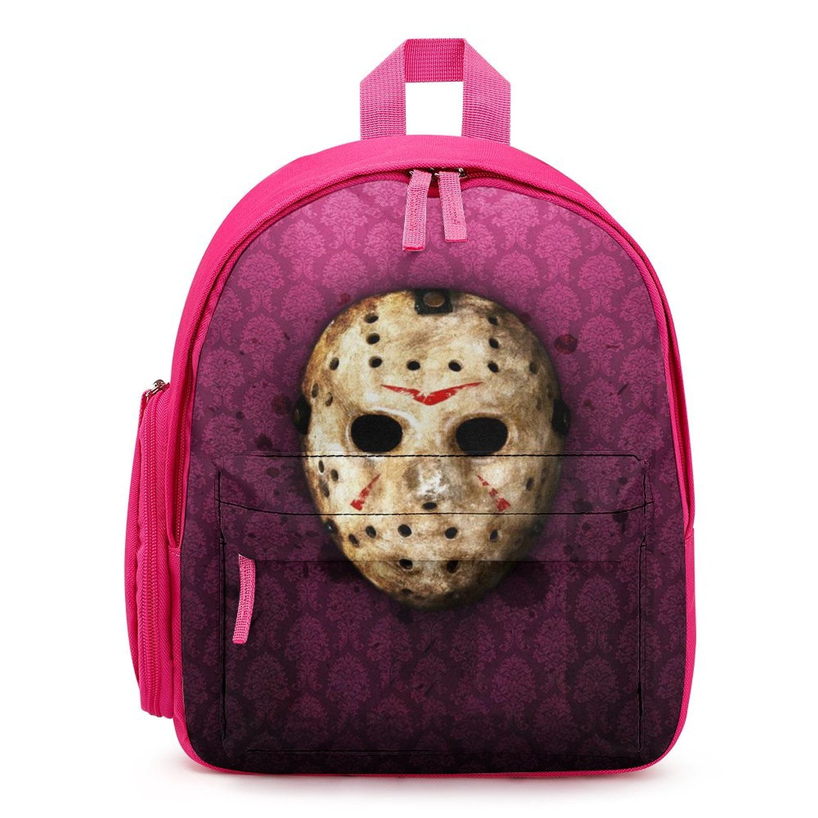 Small Backpack 12 inch Horror Movie Friday The 13th Backpack with Front ...