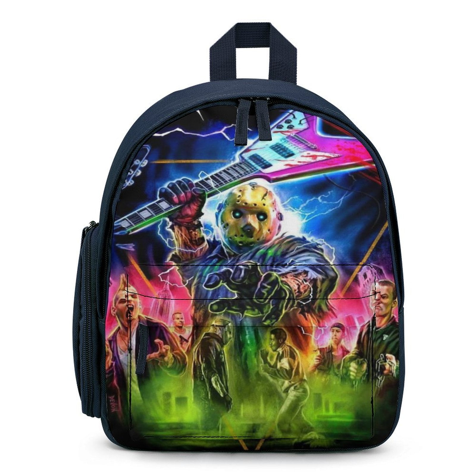 Small Backpack 12 inch Horror Movie Friday The 13th Backpack with Front ...