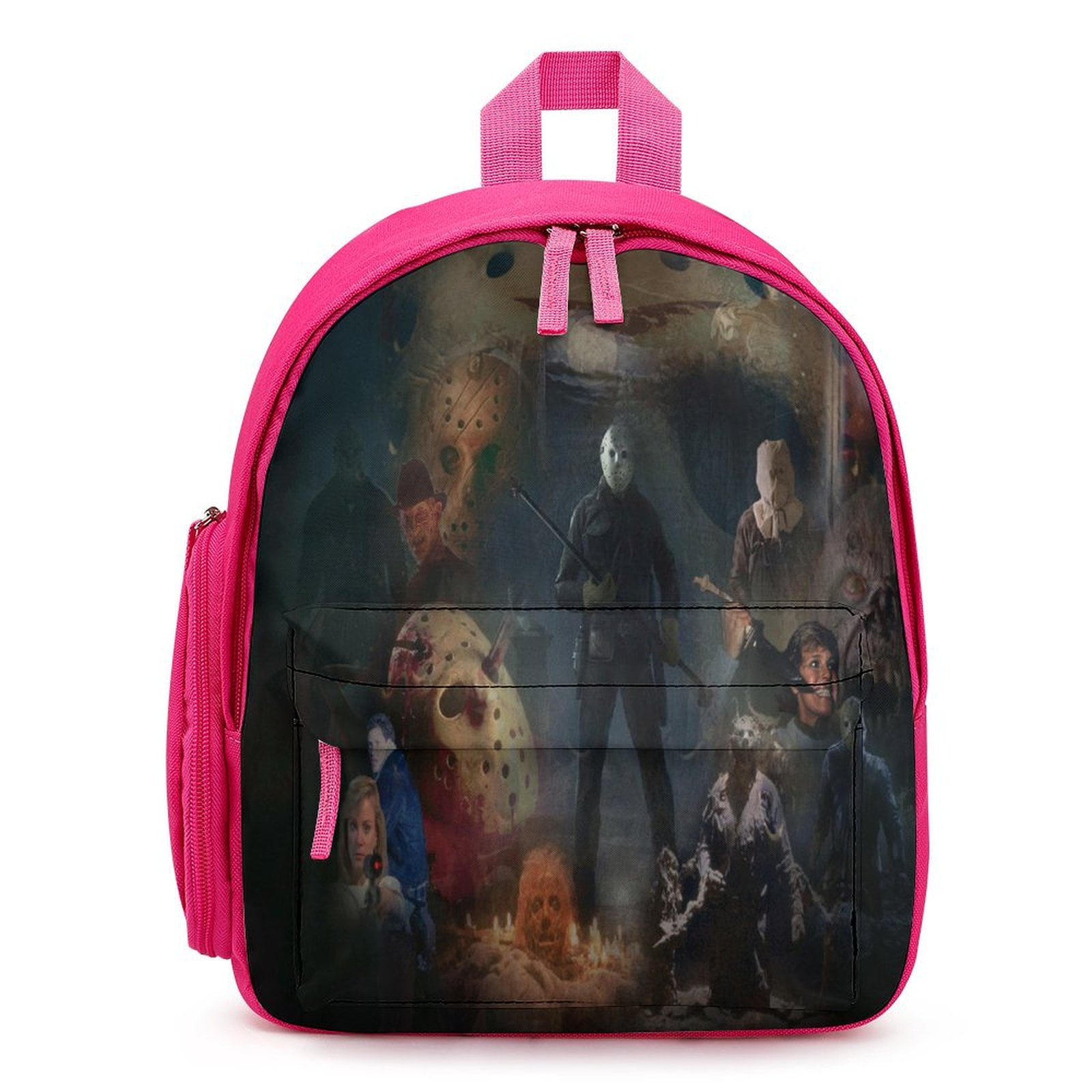 Small Backpack 12 inch Horror Movie Friday The 13th Backpack with Front ...