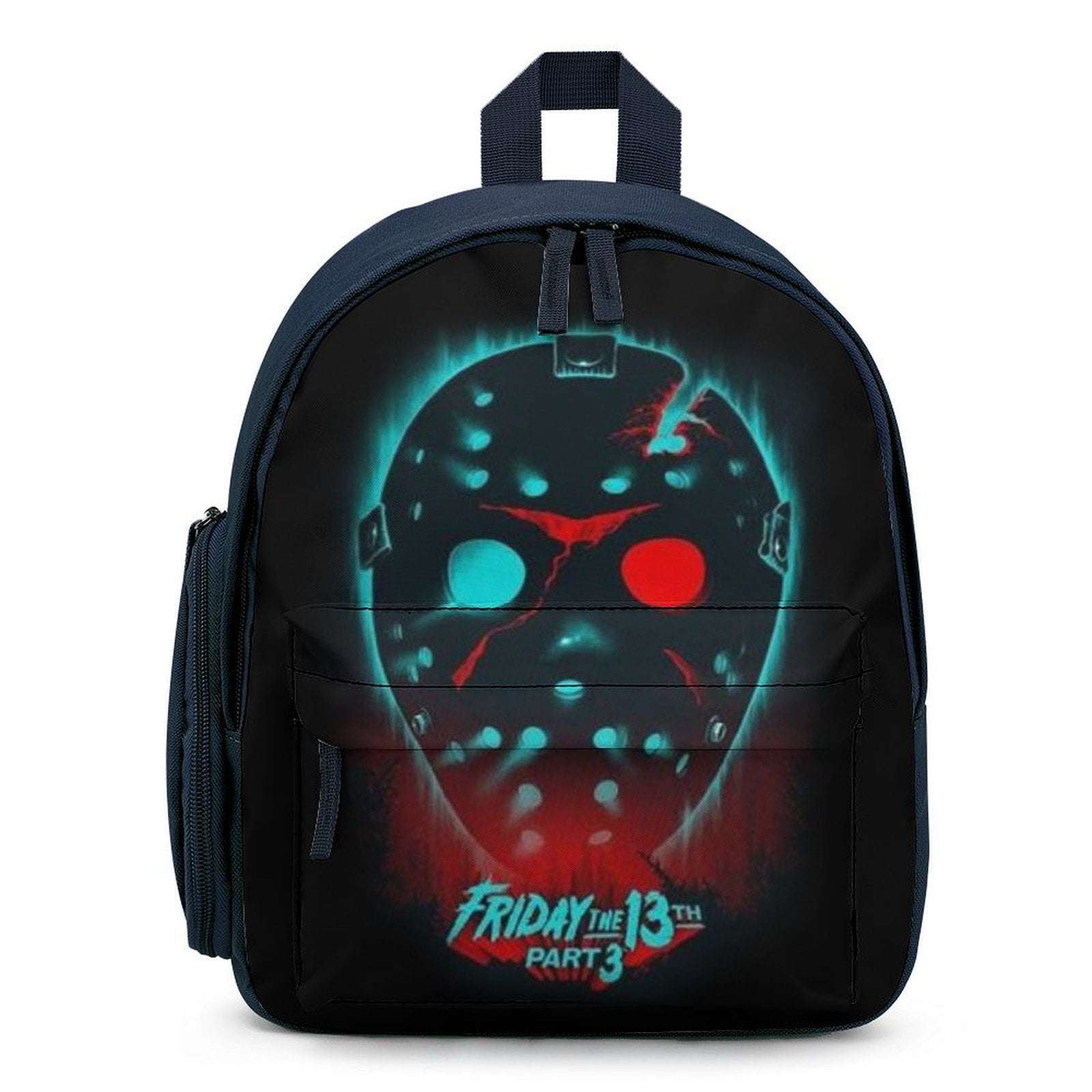 Small Backpack 12 inch Horror Movie Friday The 13th Backpack with Front ...