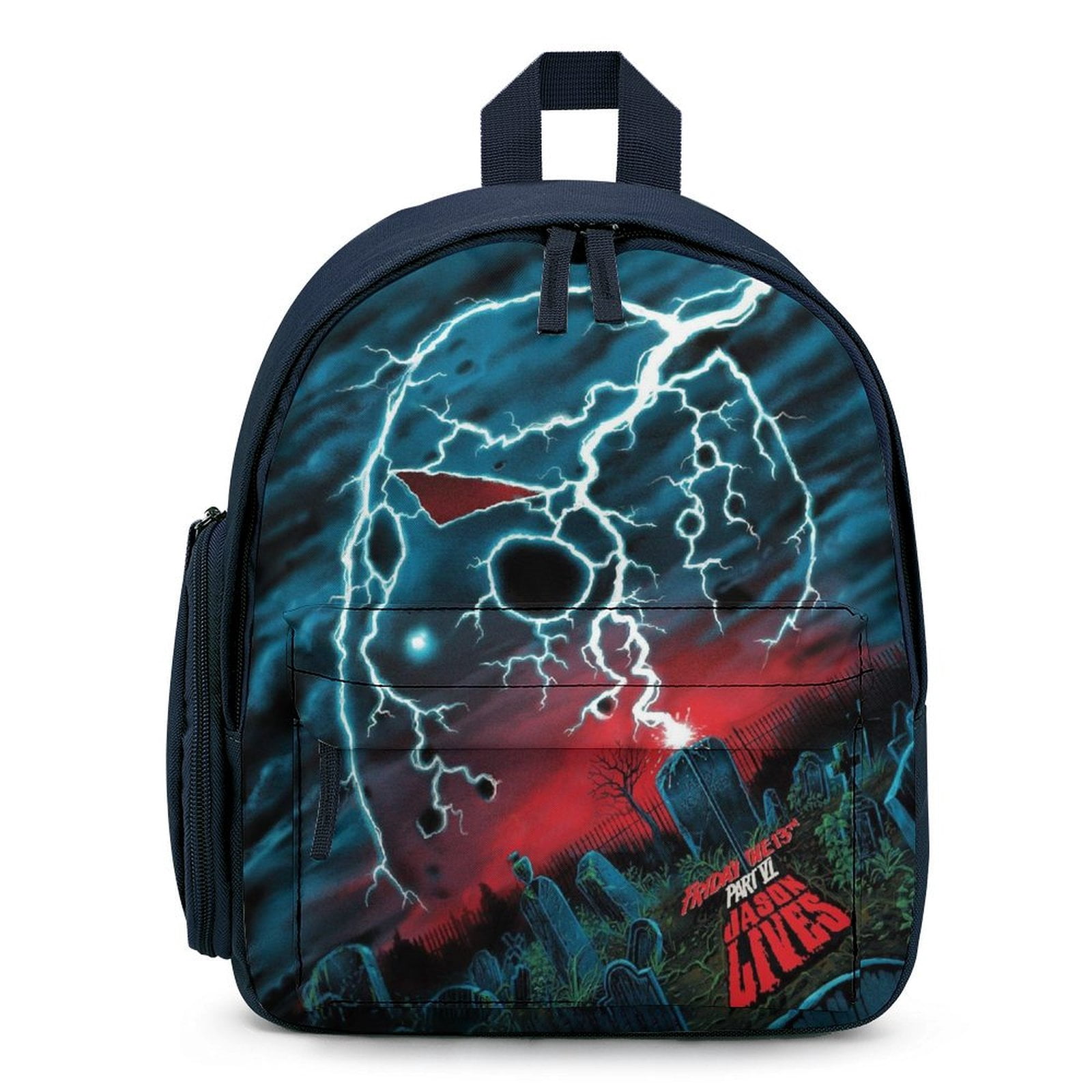 Small Backpack 12 inch Horror Movie Friday The 13th Backpack with Front ...