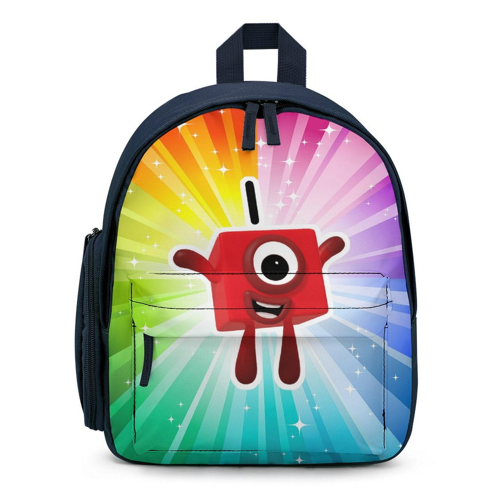 Small Backpack 12 inch Number Block Backpack with Front Pocket Durable ...