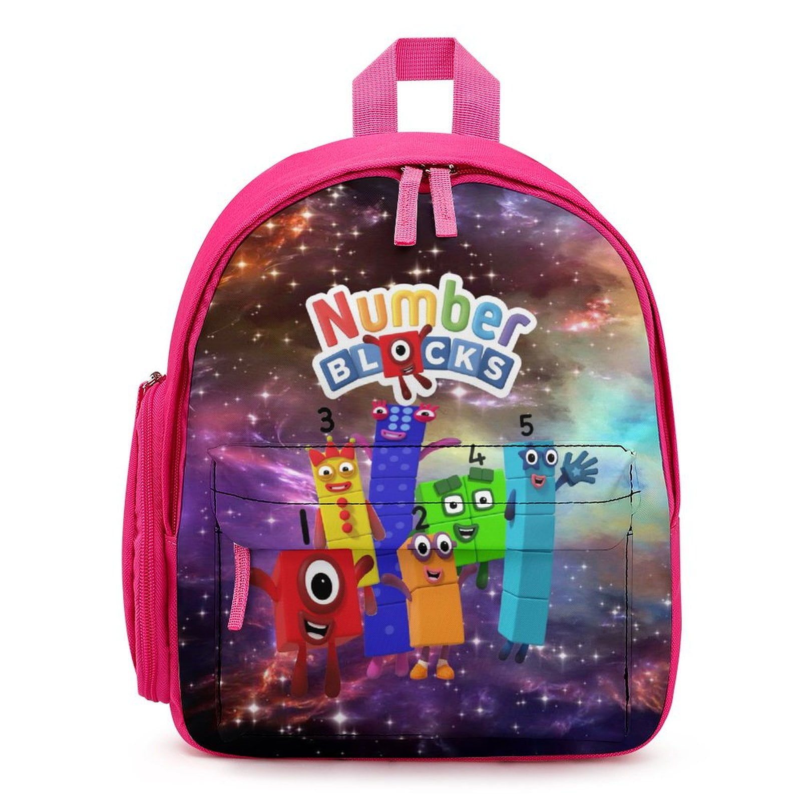 Small Backpack 12 inch Number Block Backpack with Front Pocket Durable ...
