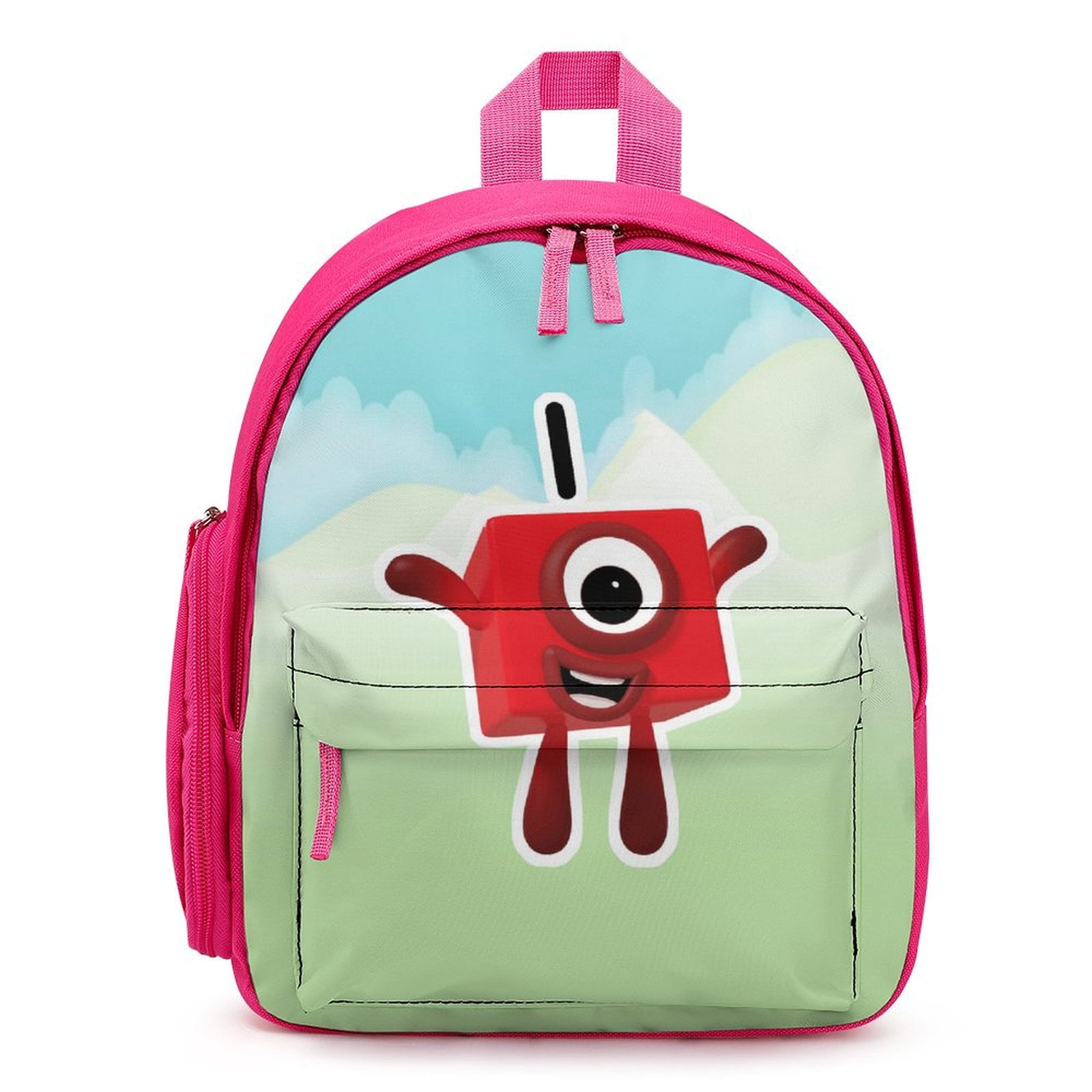 Small Backpack 12 inch Number Block Backpack with Front Pocket Durable ...