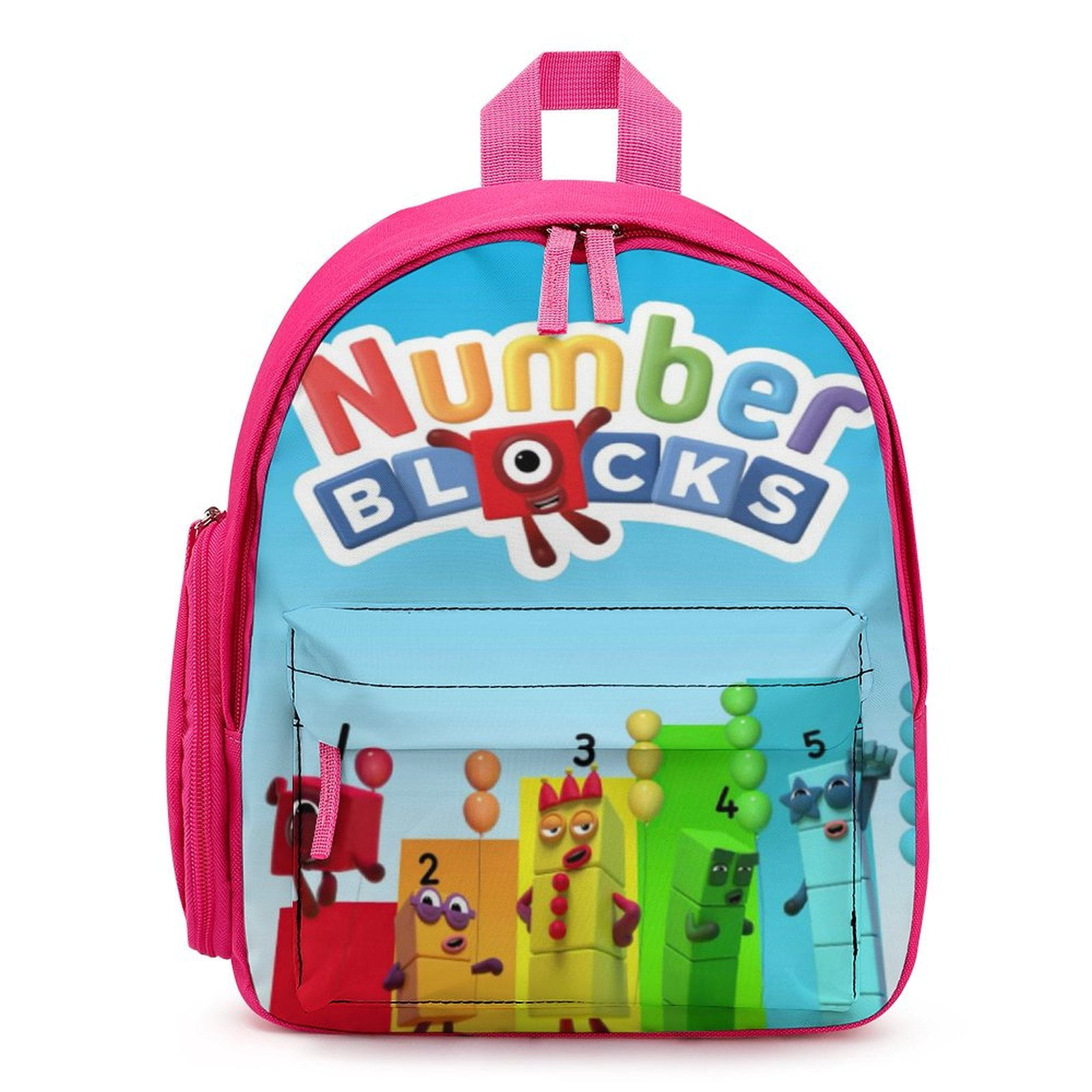 Small Backpack 12 inch Number Block Backpack with Front Pocket Durable ...