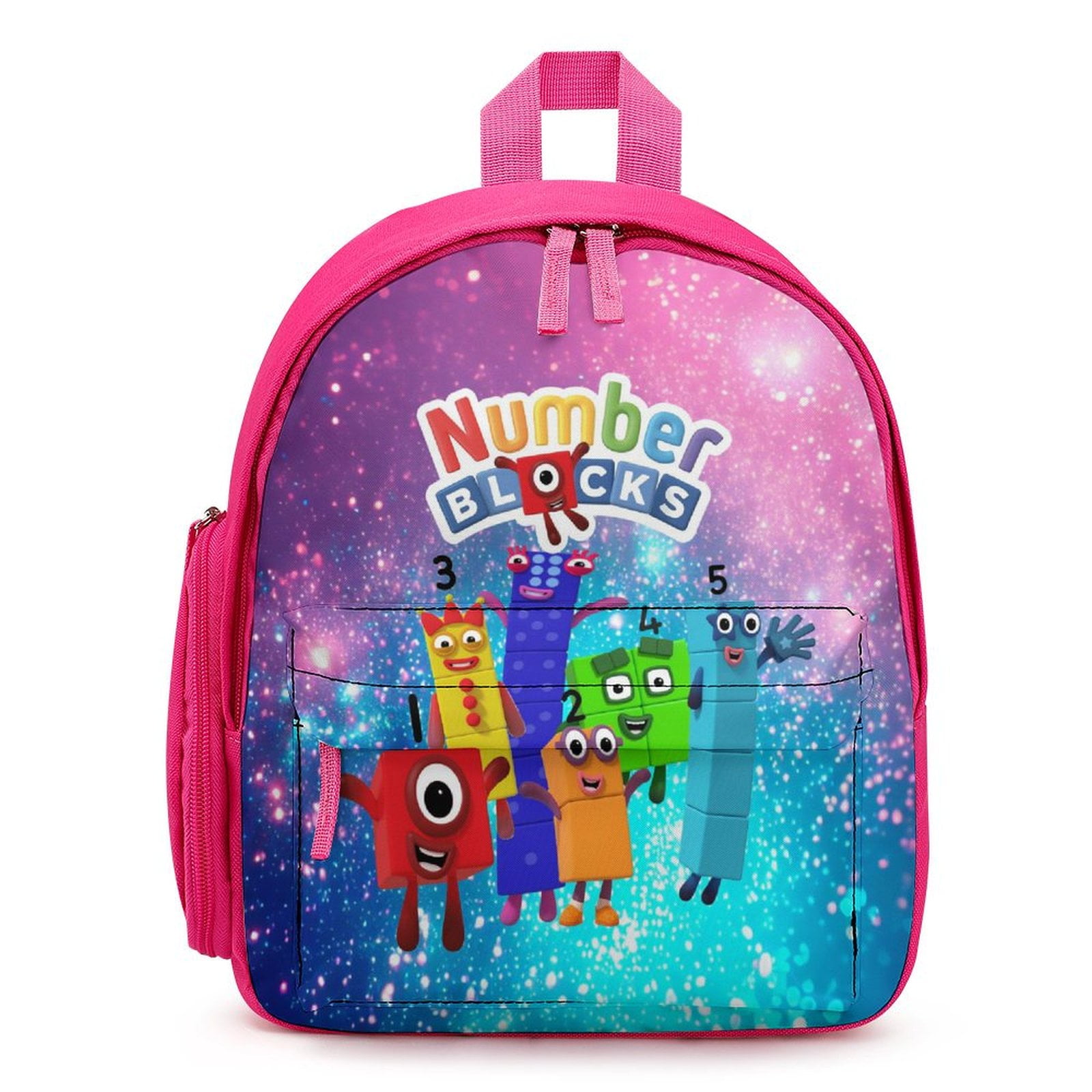 Small Backpack 12 inch Number Block Backpack with Front Pocket Durable ...