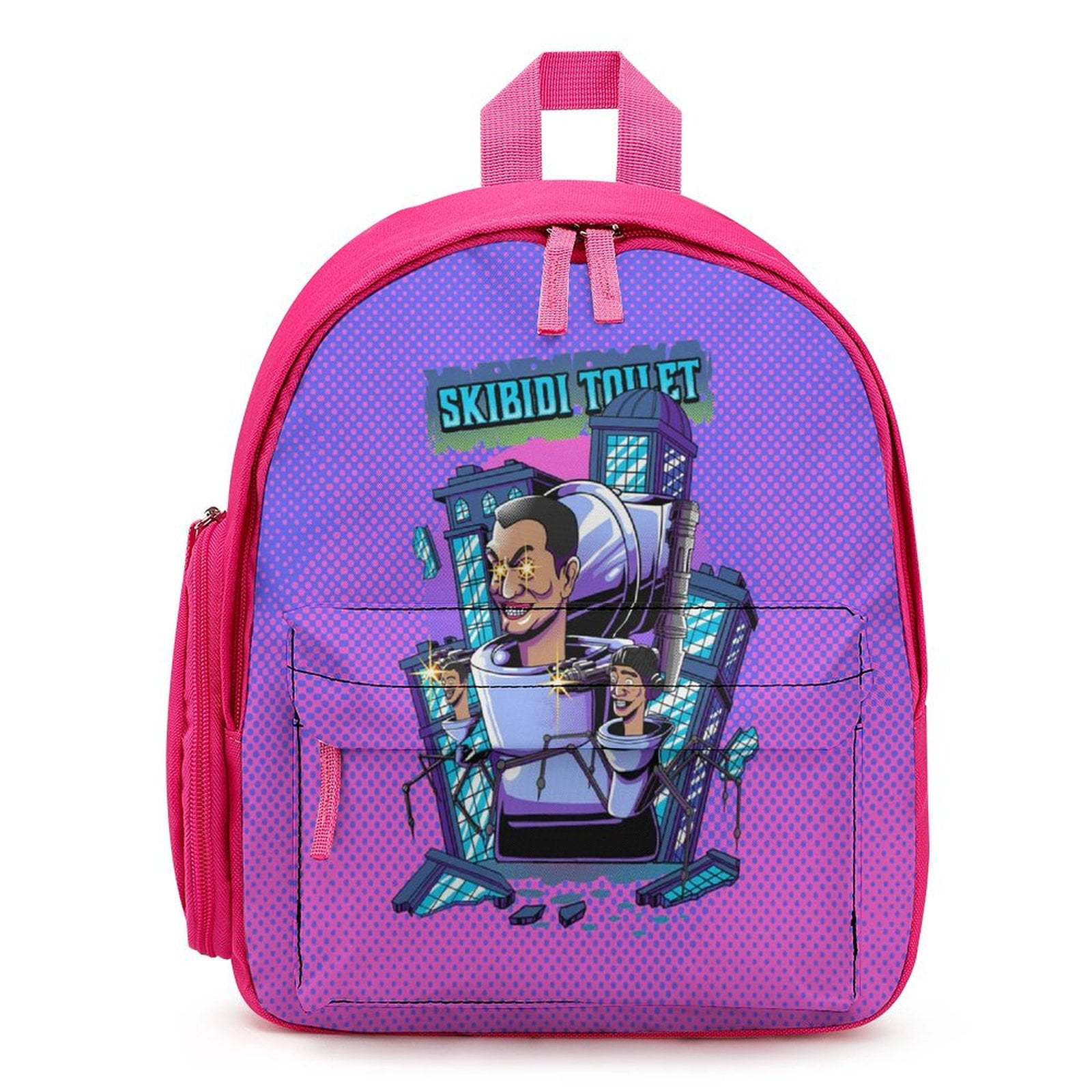 Small Backpack 12 inch Skibidi Toilet Backpack with Front Pocket ...