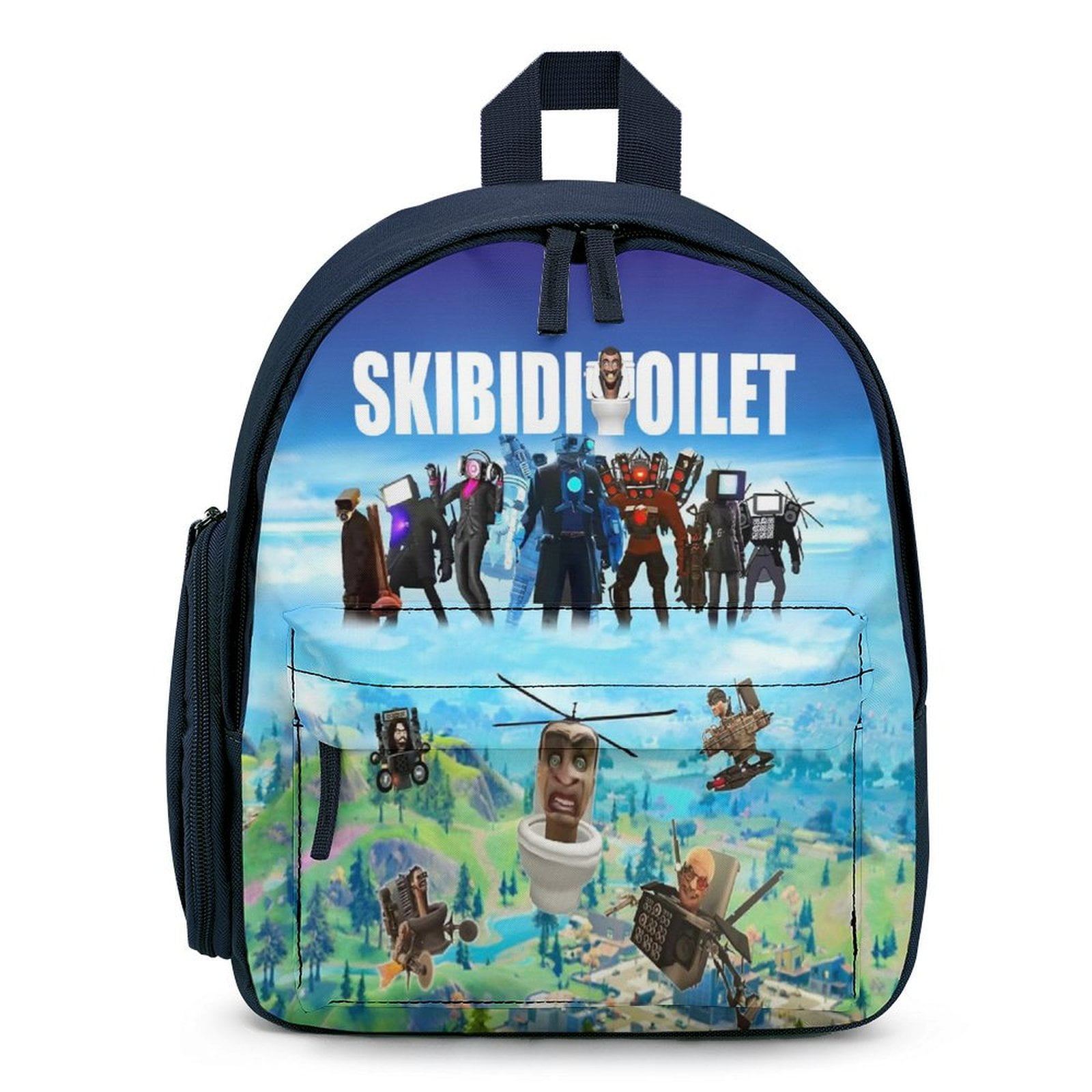Small Backpack 12 inch Skibidi Toilet Backpack with Front Pocket ...