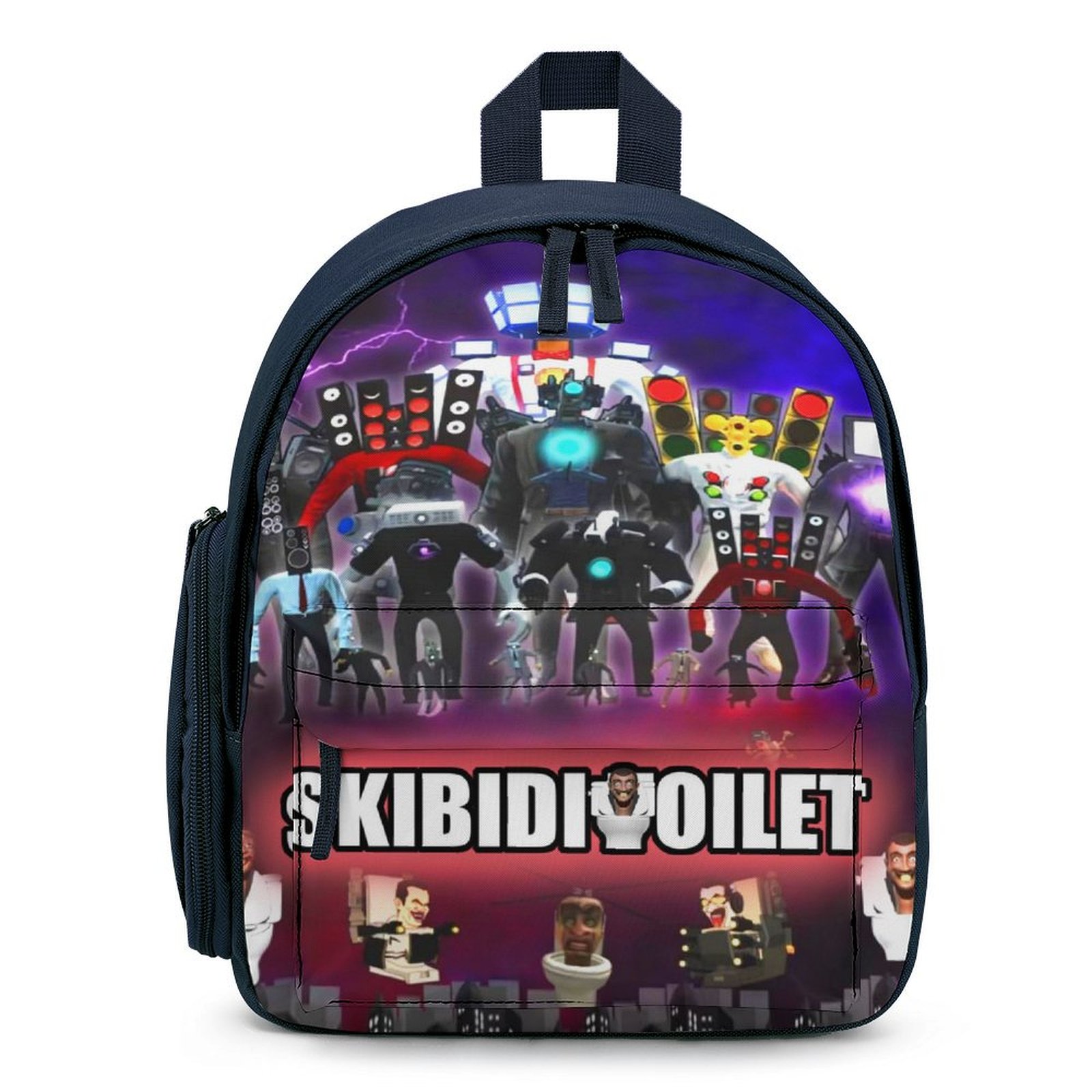 Small Backpack 12 inch Skibidi Toilet Backpack with Front Pocket ...