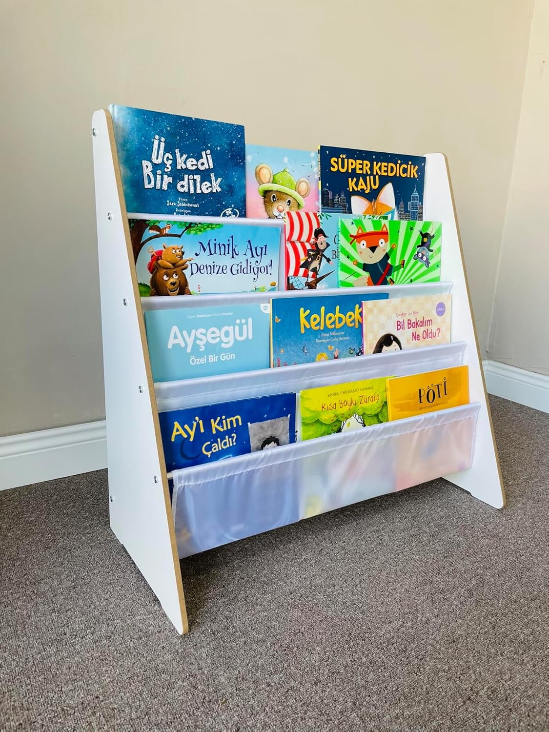 Kid’s Montessori Bookcase for Toddler, Nursery Front Facing Book ...