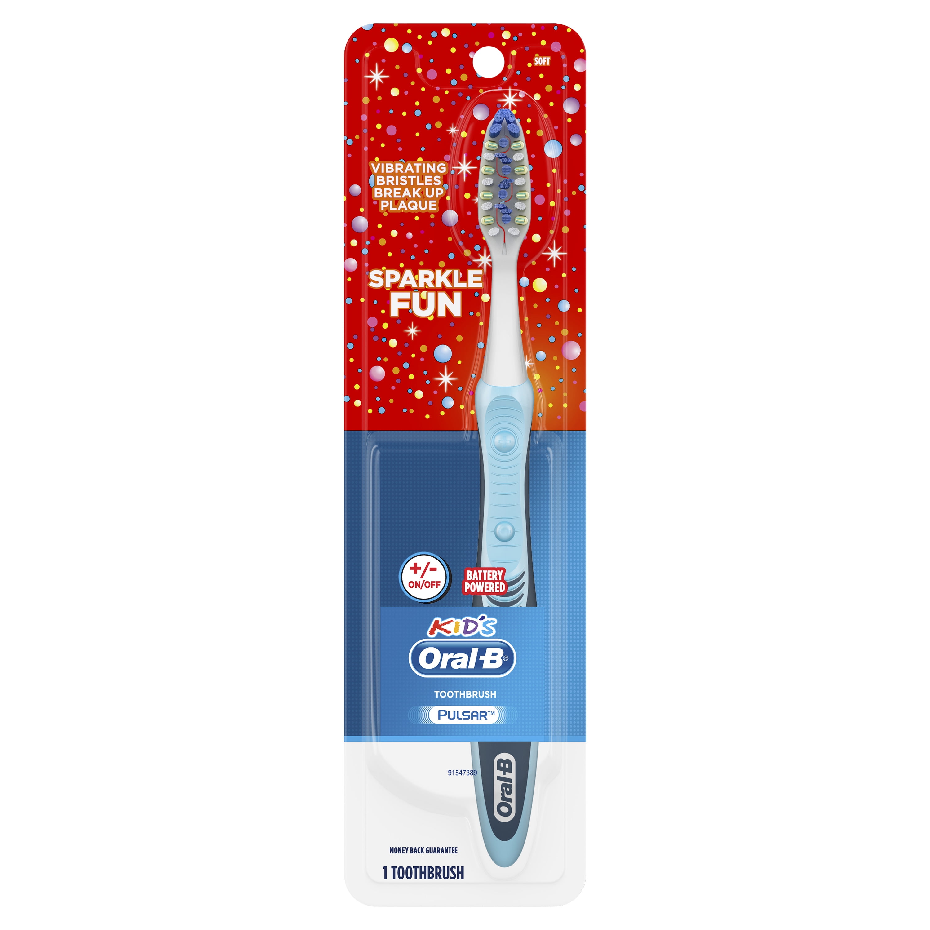 Kid's Oral-B Sparkle Fun Pulsar Manual Toothbrush, 1 Count - Walmart.com