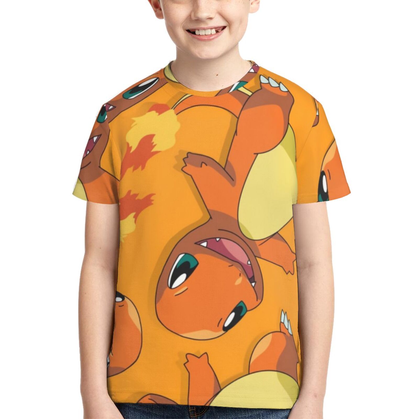 Kid's Pokémon Charizard Crewmate Short Sleeve T-Shirt for Kids Boys ...