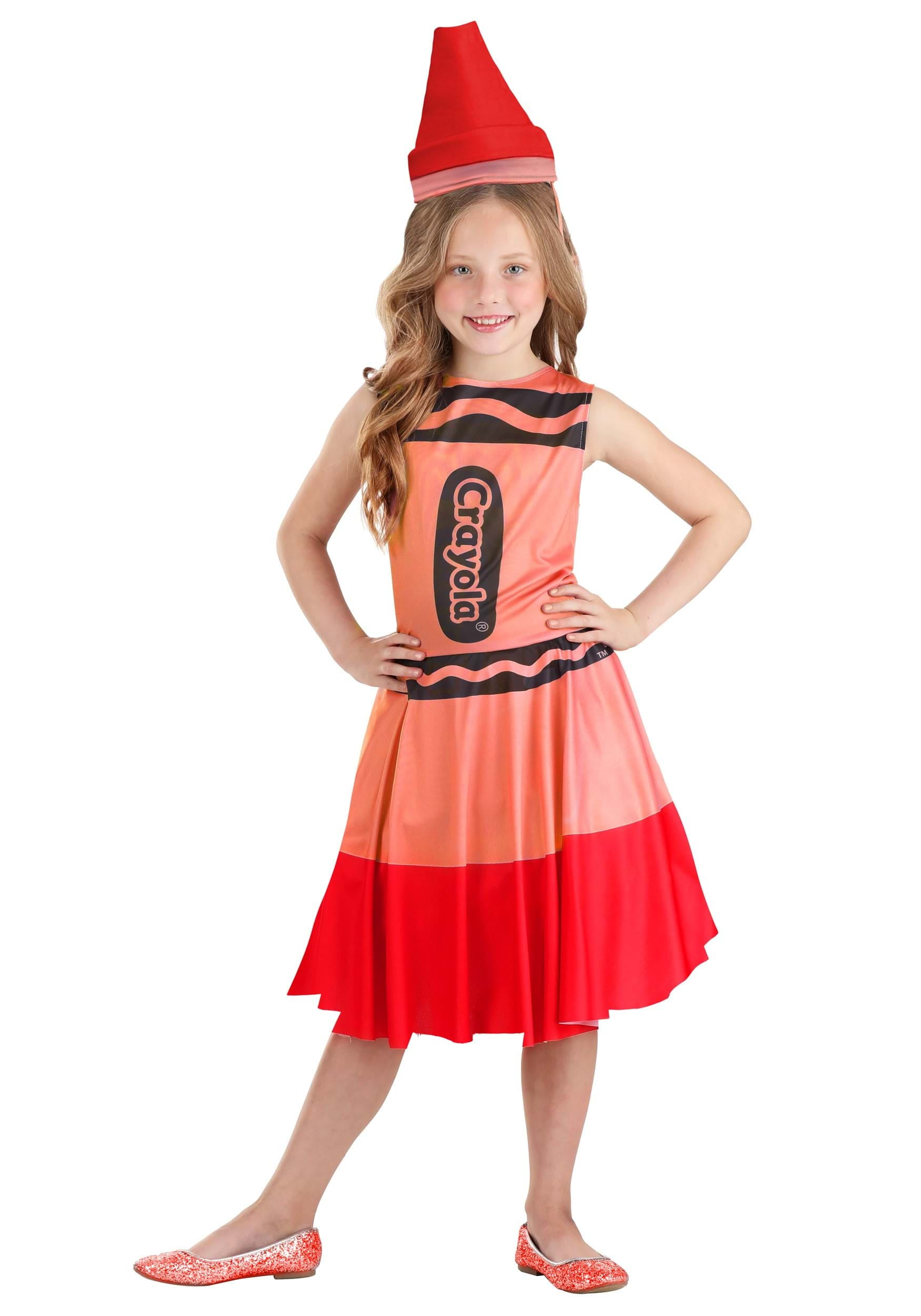 Kid's Red Crayon Costume Dress - Walmart.com
