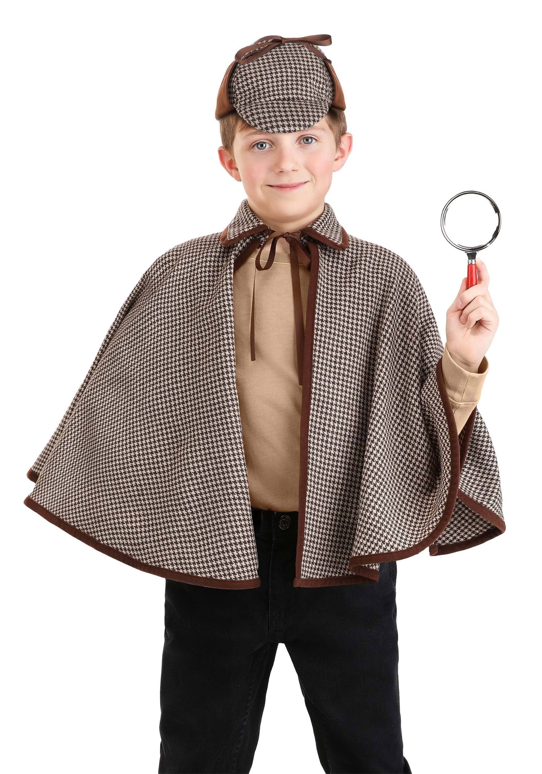 Kid's Sherlock Holmes Hat and Poncho Costume Kit - Walmart.com