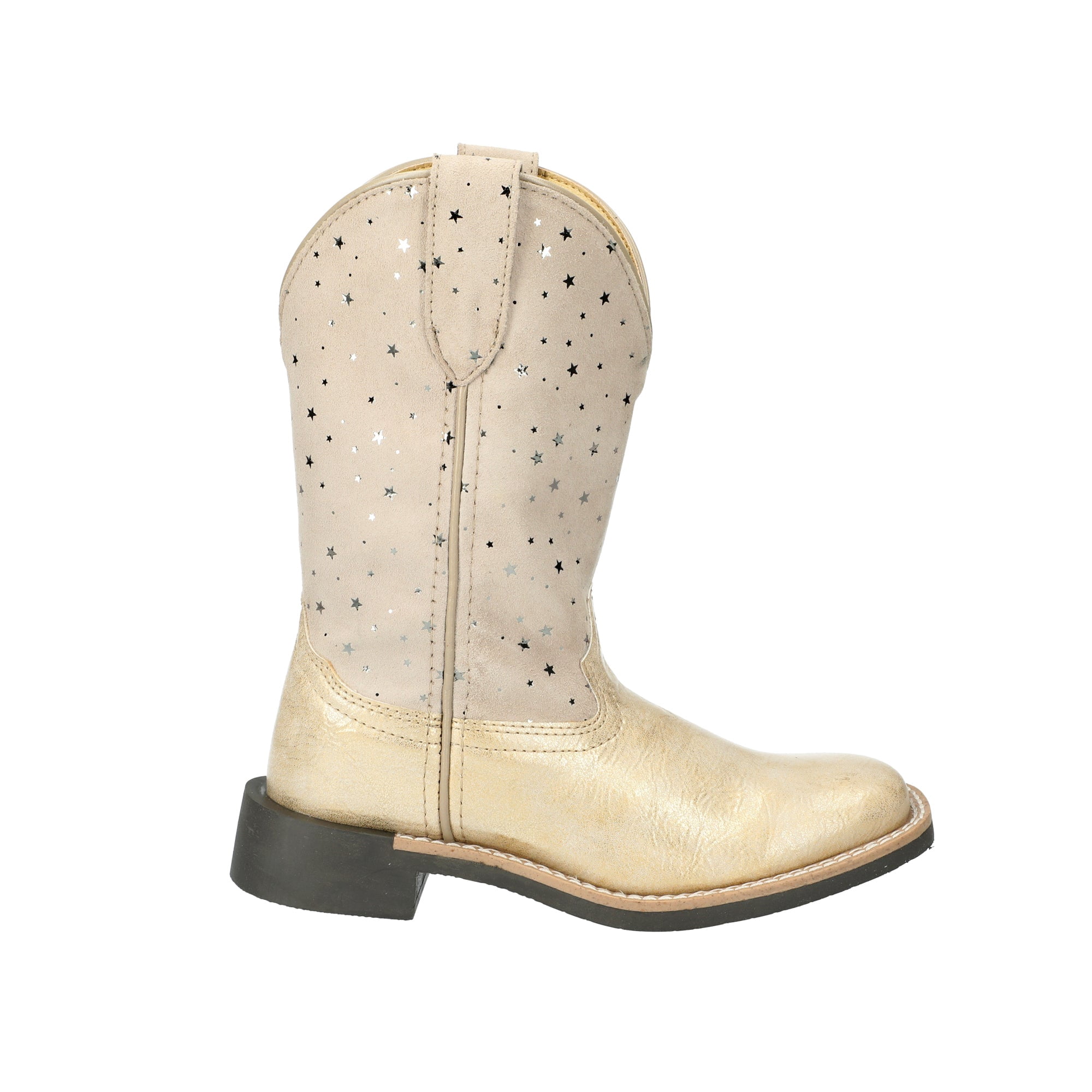 Kid's Starlight Gold Leather Boot with Metallic Stars - Walmart.com