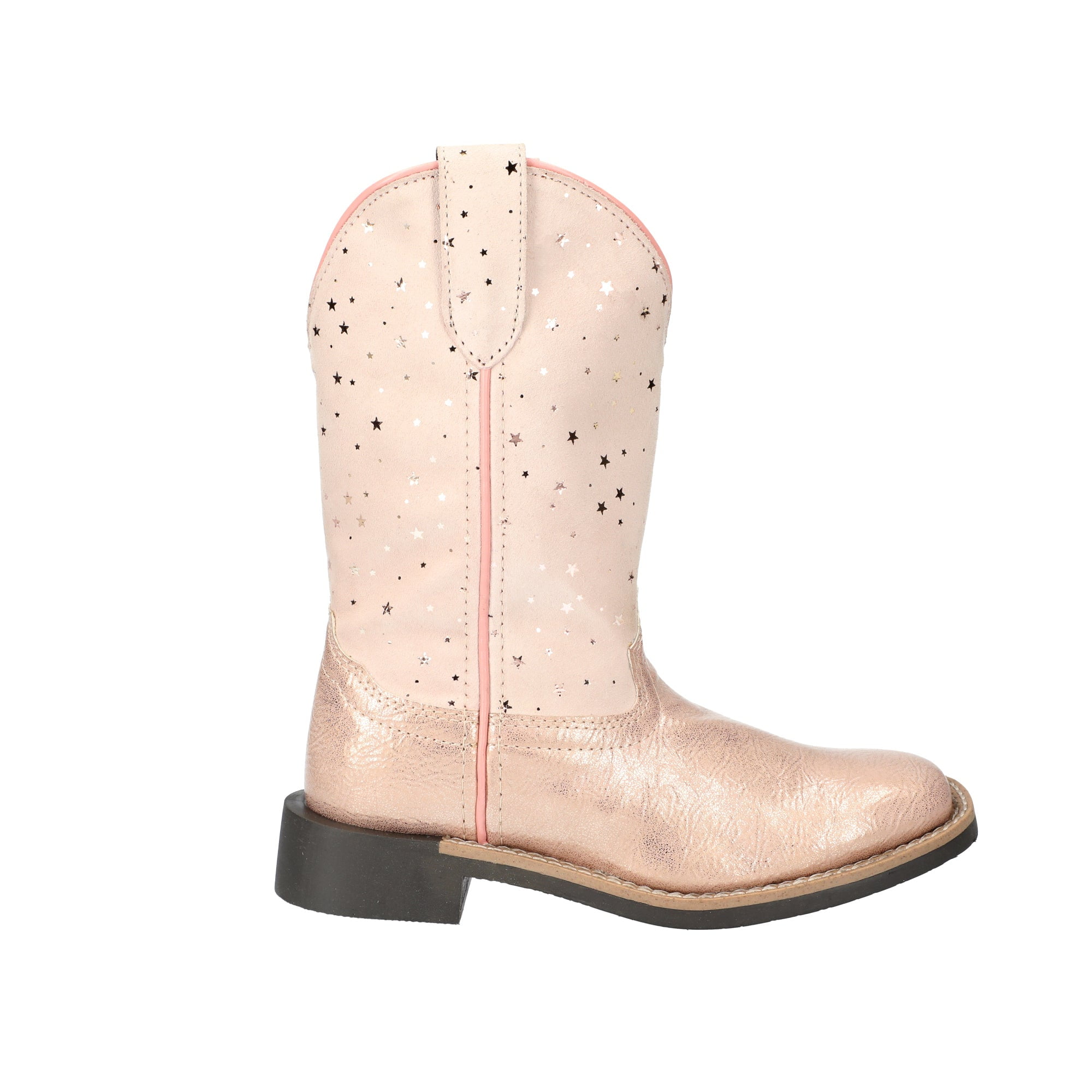 Kid's Starlight Pink Leather Boot with Metallic Stars - Walmart.com