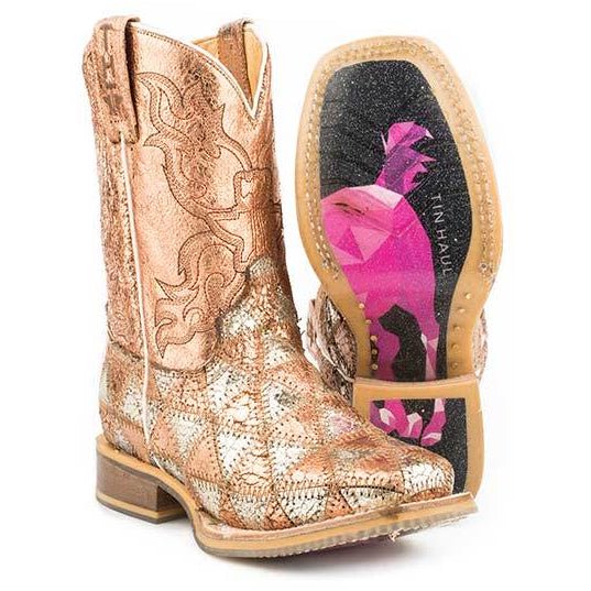 Kid's Tin Haul Mish And Mash Geometric Pony Sole Boots Handcrafted ...