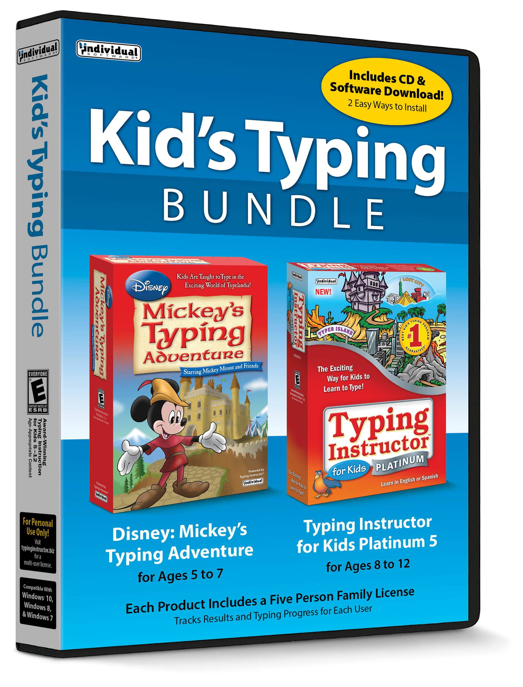 Individual Software Kid's Typing Bundle, Typing Lessons Games, All Ages ...