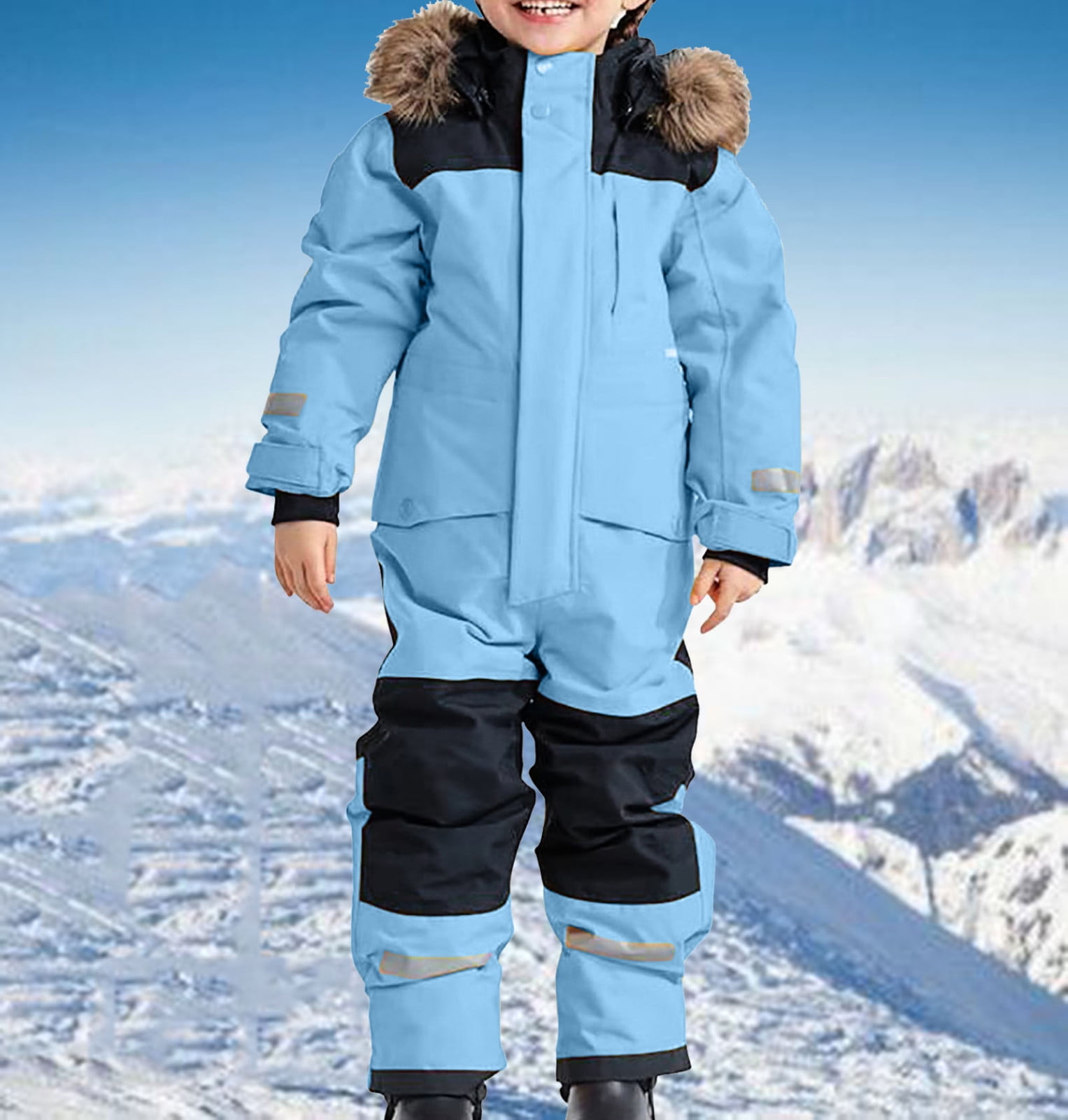 Kid's Winter Overalls Ski Suits Boy's and Girl's Waterproof Snowboard Jumpsuits One Piece ...