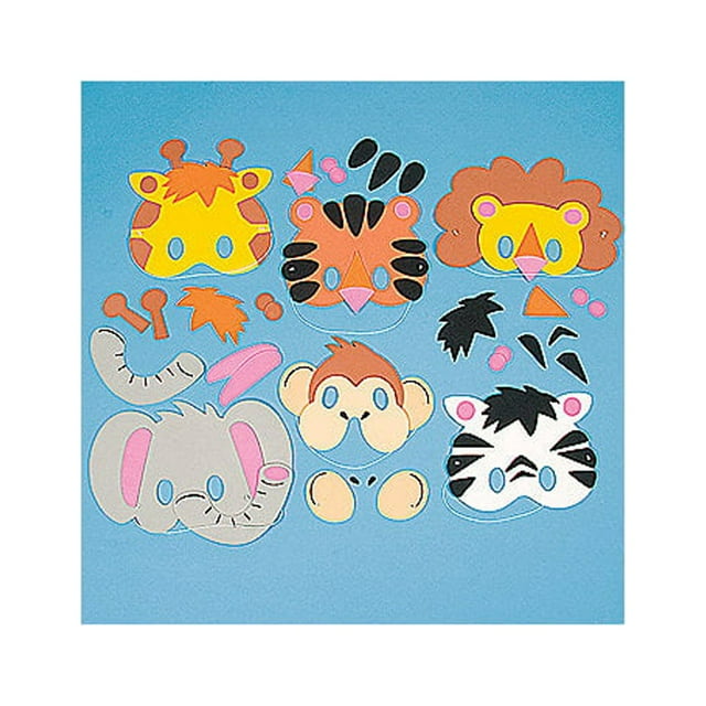 Kid’s Zoo Animal Mask Craft Kit, Craft Kits, Hat & Mask, Apparel Craft ...