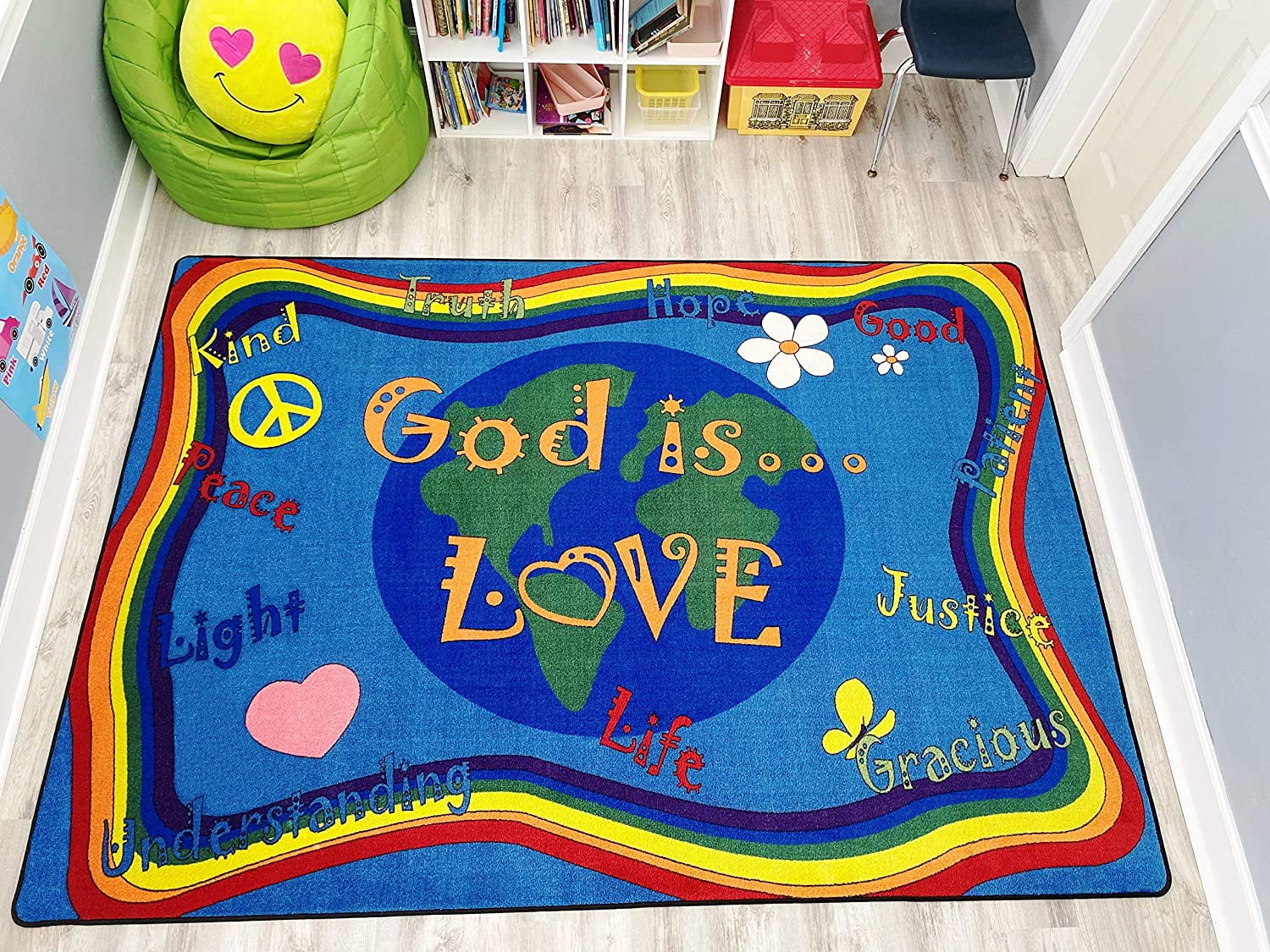 KidCarpet God is Love Sunday School Rug, 4' x 6' Rectangle ...