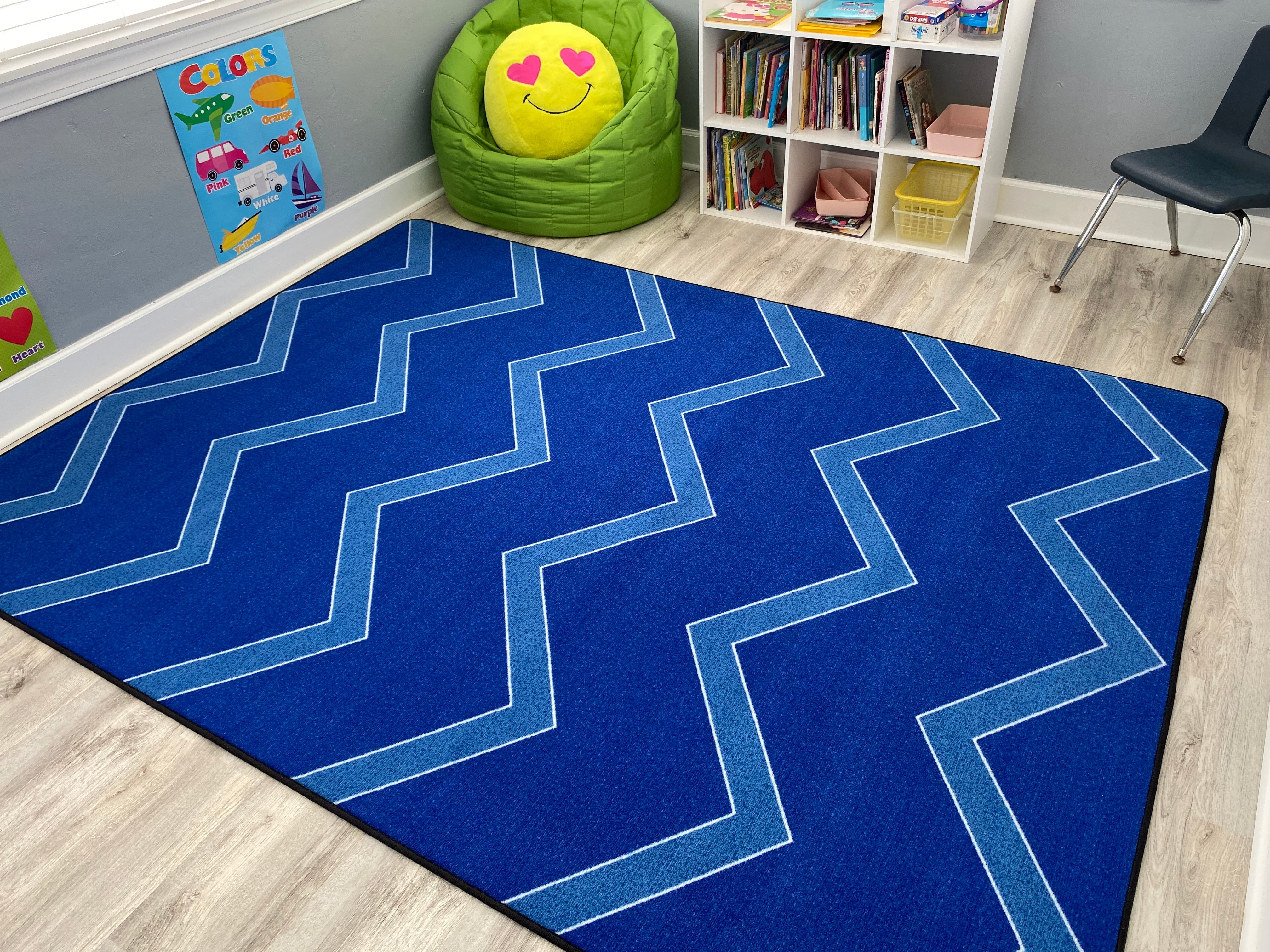 KidCarpet.com Chevron Kids Nylon Area Rug 6' x 8'6