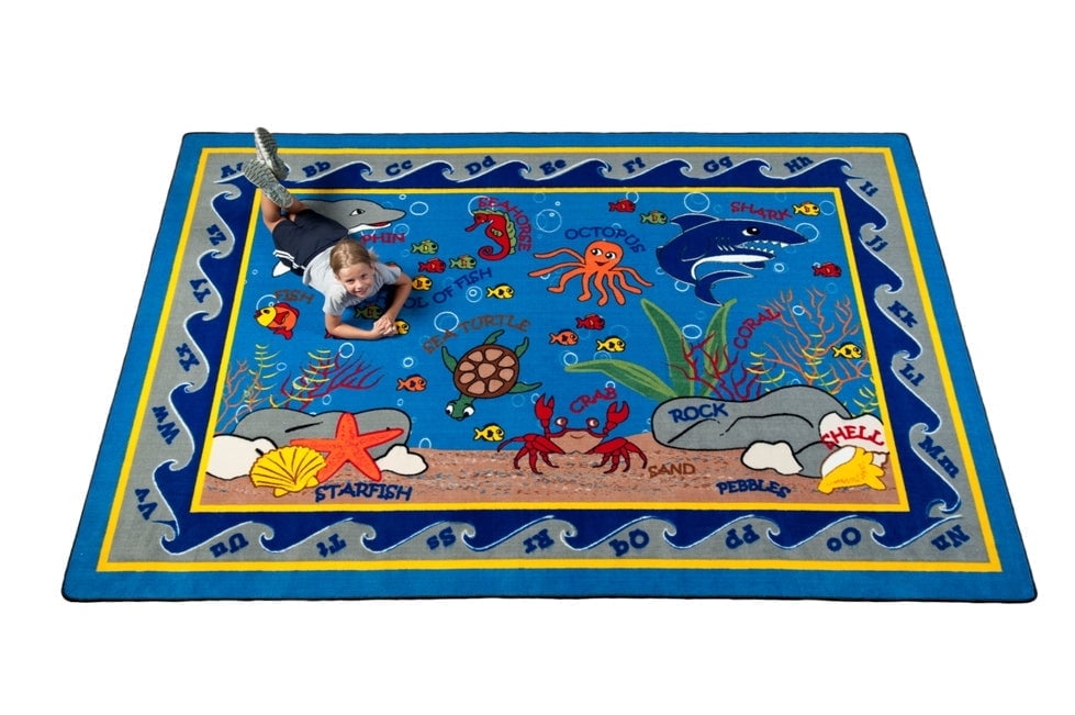 KidCarpet.com Fish in The Sea Educational Rug, 6' x 8'6" Rectangle ...