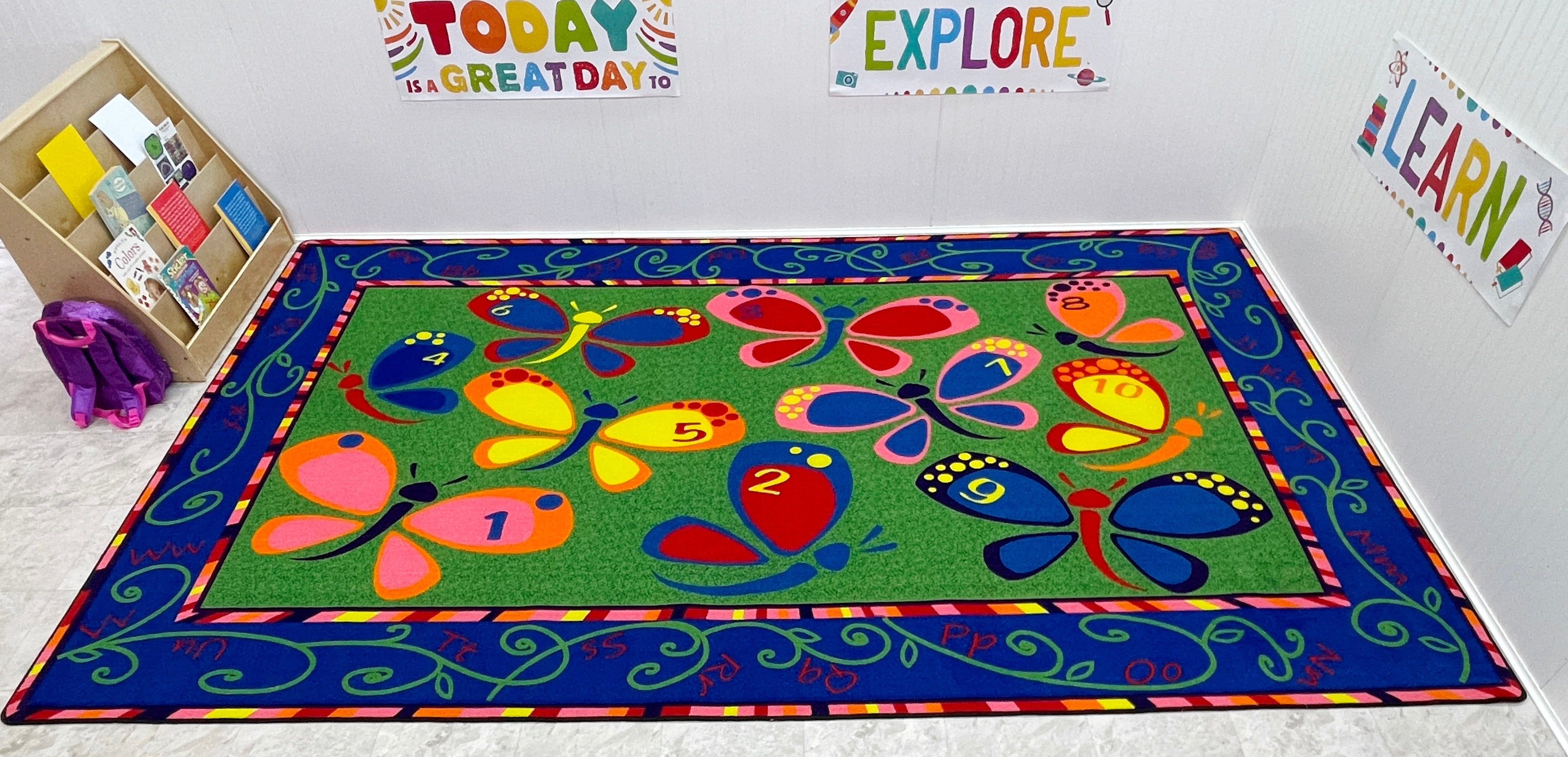 KidCarpet.com Learning On The Fly Classroom Rug, 6' x 8'6 ...
