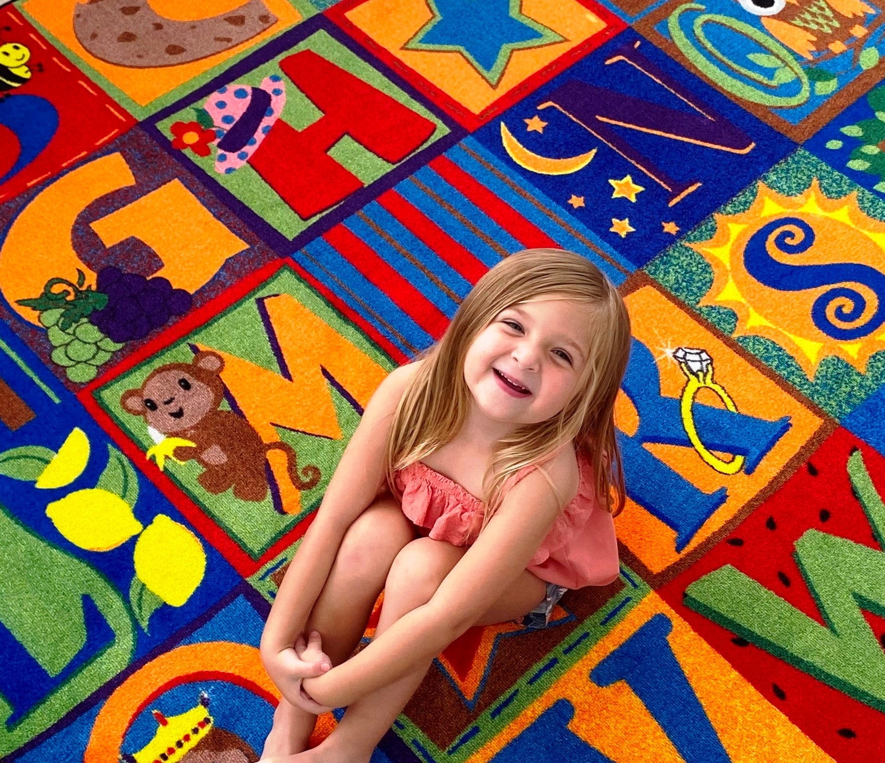 KidCarpet.com Letter Seating Educational Rug, 7'6" x 12' Rectangle ...