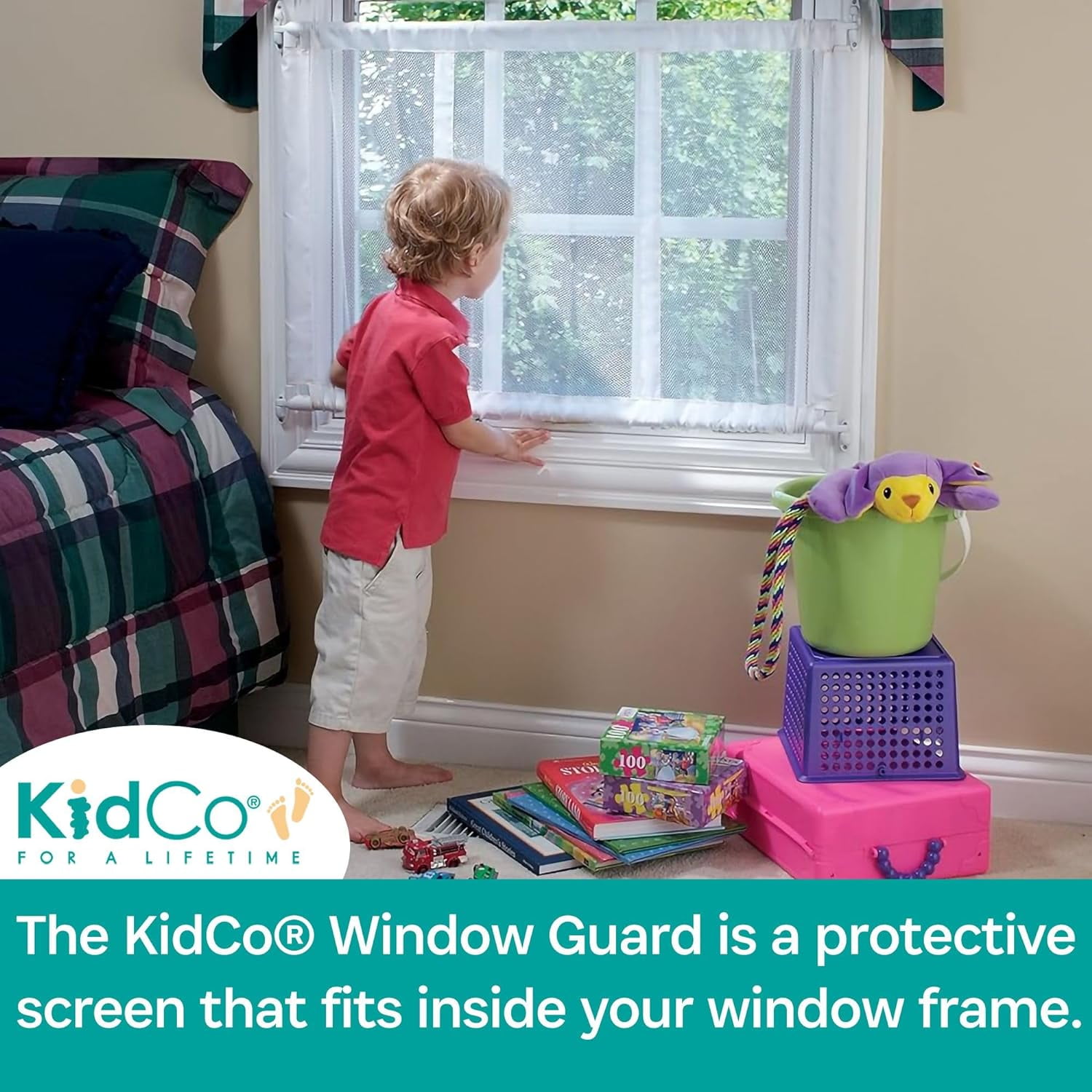 KidCo Adjustable 26 to 40 inch Mesh Protective Window Child Safety ...