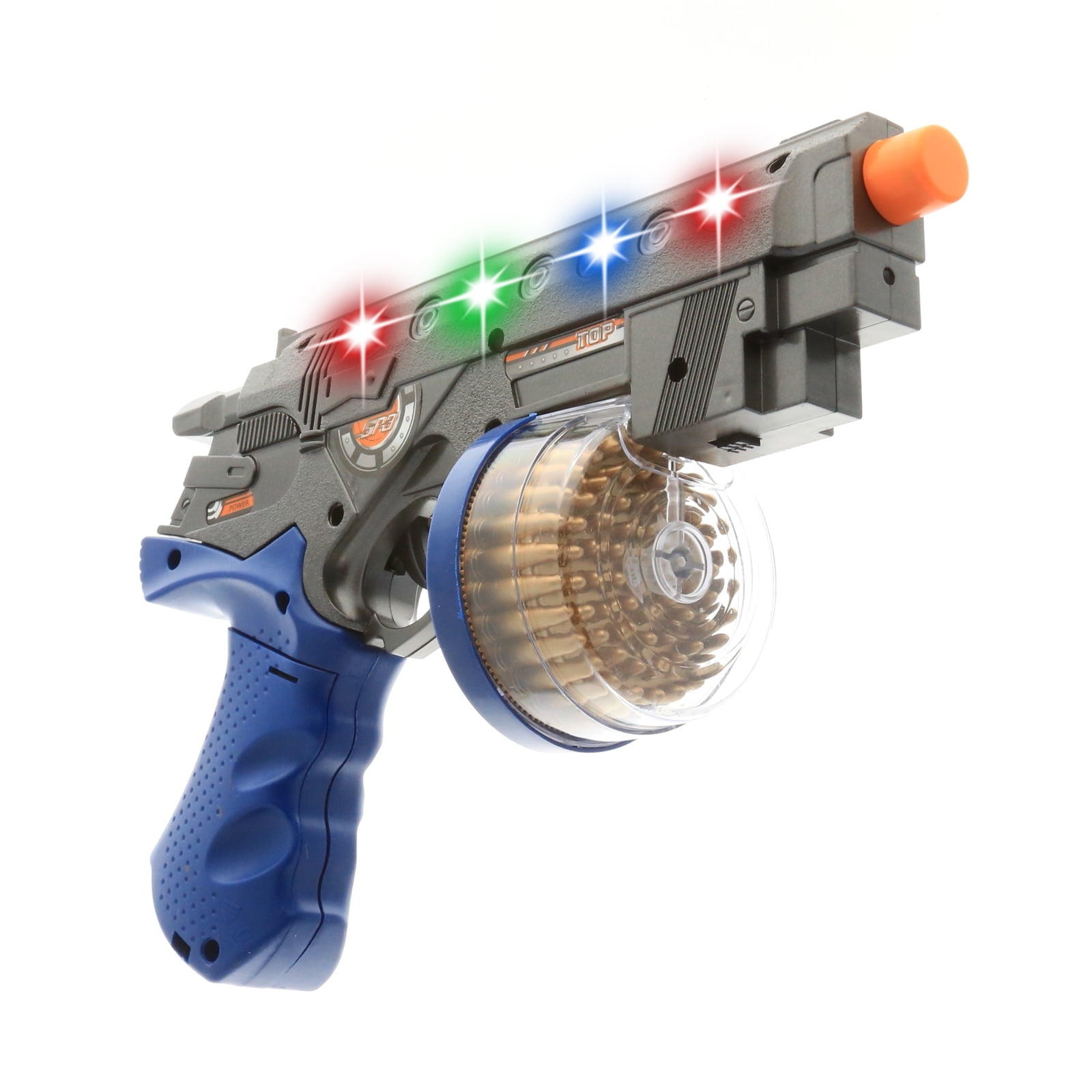 KidFun Space Soldier Toy Gun Galaxy Blaster Colorful Spinning LED ...