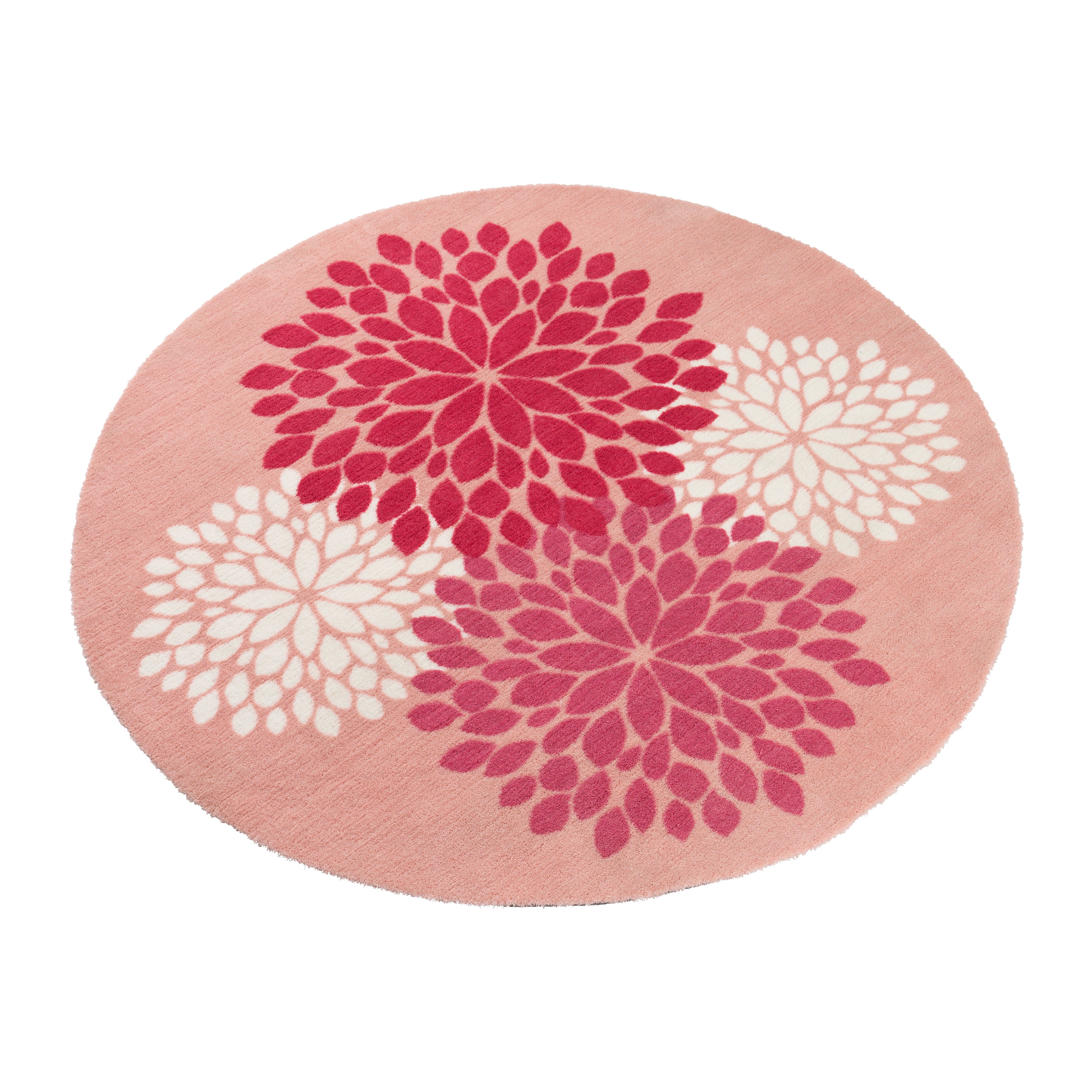 KidKraft 48 Round Rug- Pink Pom - Walmart.com