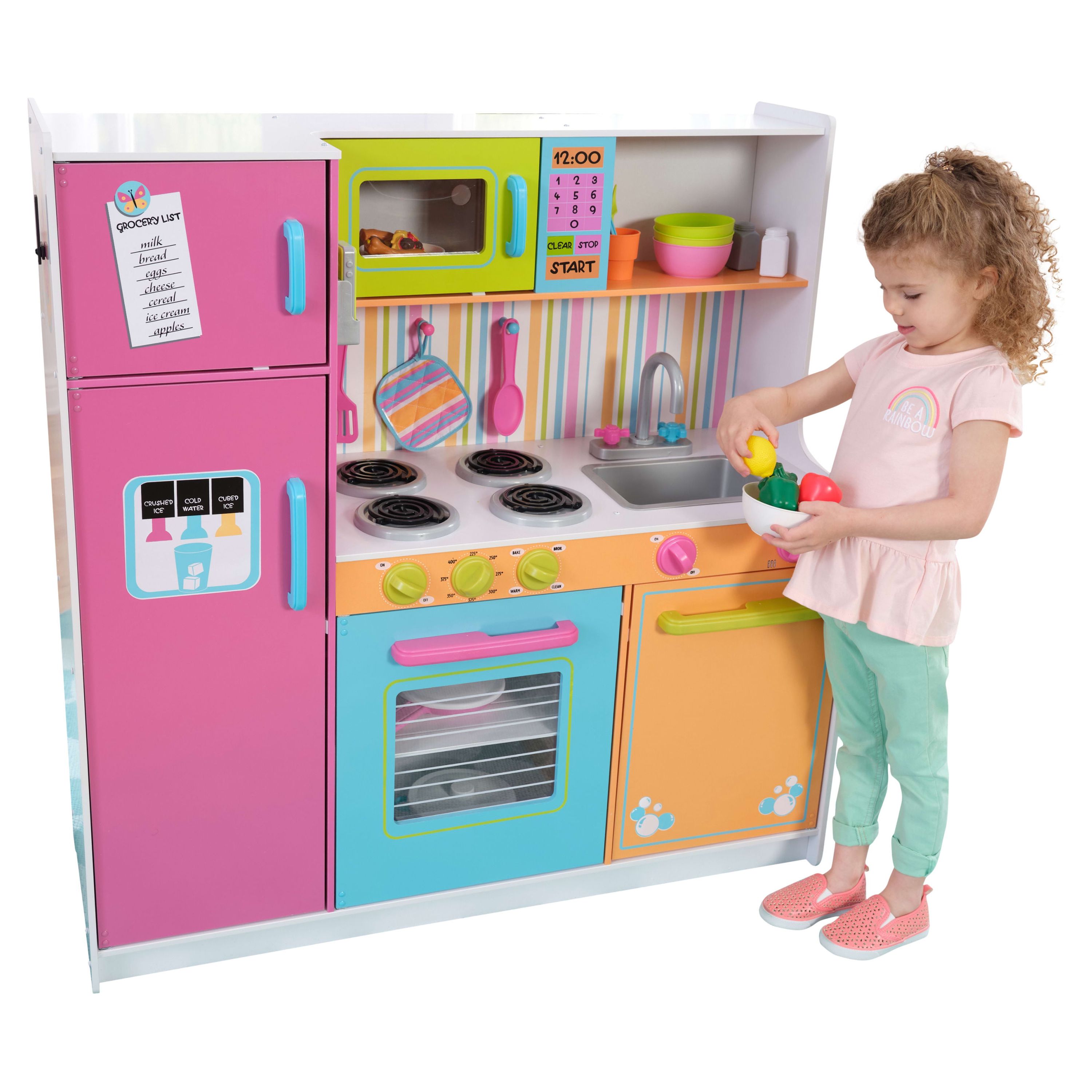 KidKraft Uptown Wooden Play Kitchen for Kids, White - Walmart.com