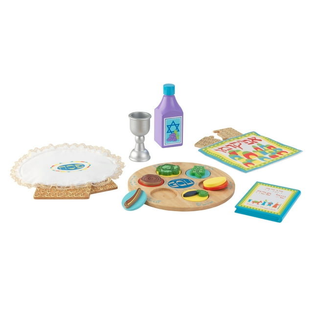 KidKraft Wooden Toy Passover Set with 17 Pieces Including Seder Plate ...
