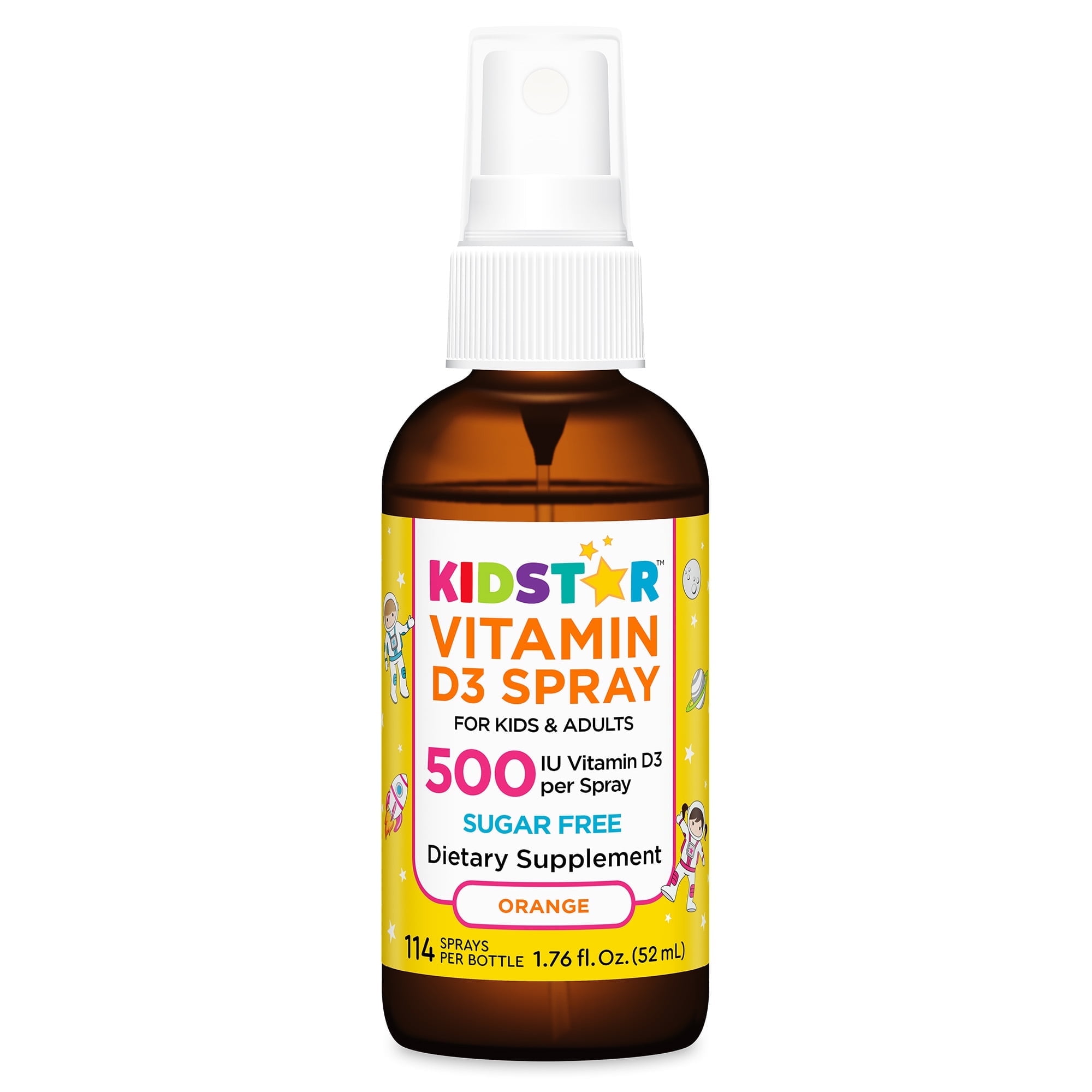 KidStar Nutrients Vitamin D3 Spray Dietary Supplement, Orange, 500 IU ...