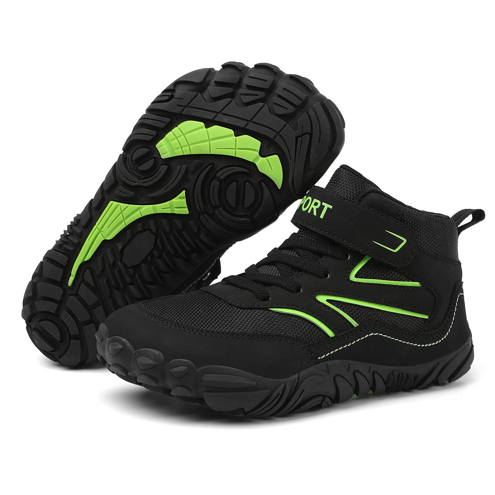 Kidagic Boys Girls Hiking Boots Kids Anti Collision Barefoot Shoes Non ...