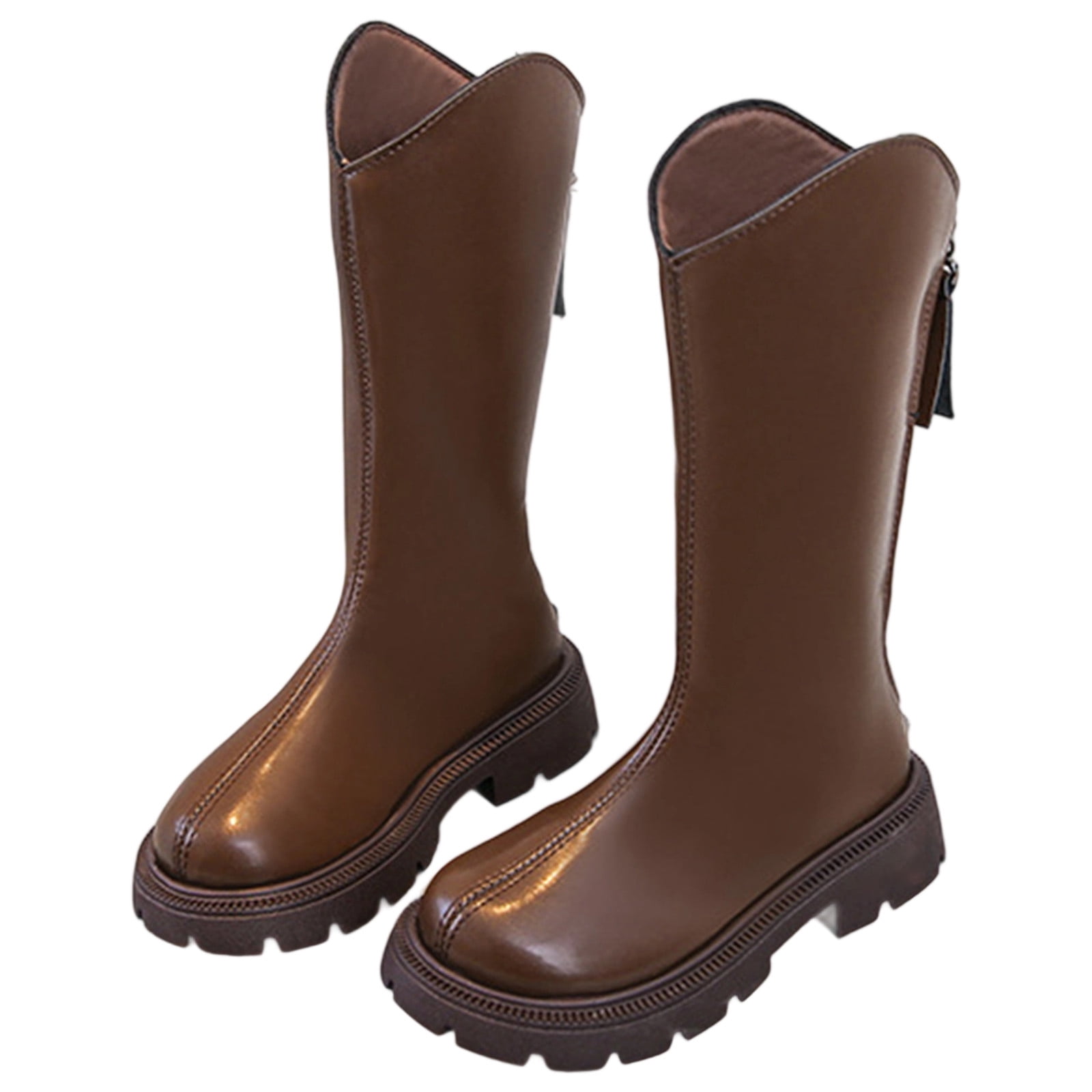 Kidagic Girls Boots Winter Warm Lined Long Boots For Kids Toddler High ...