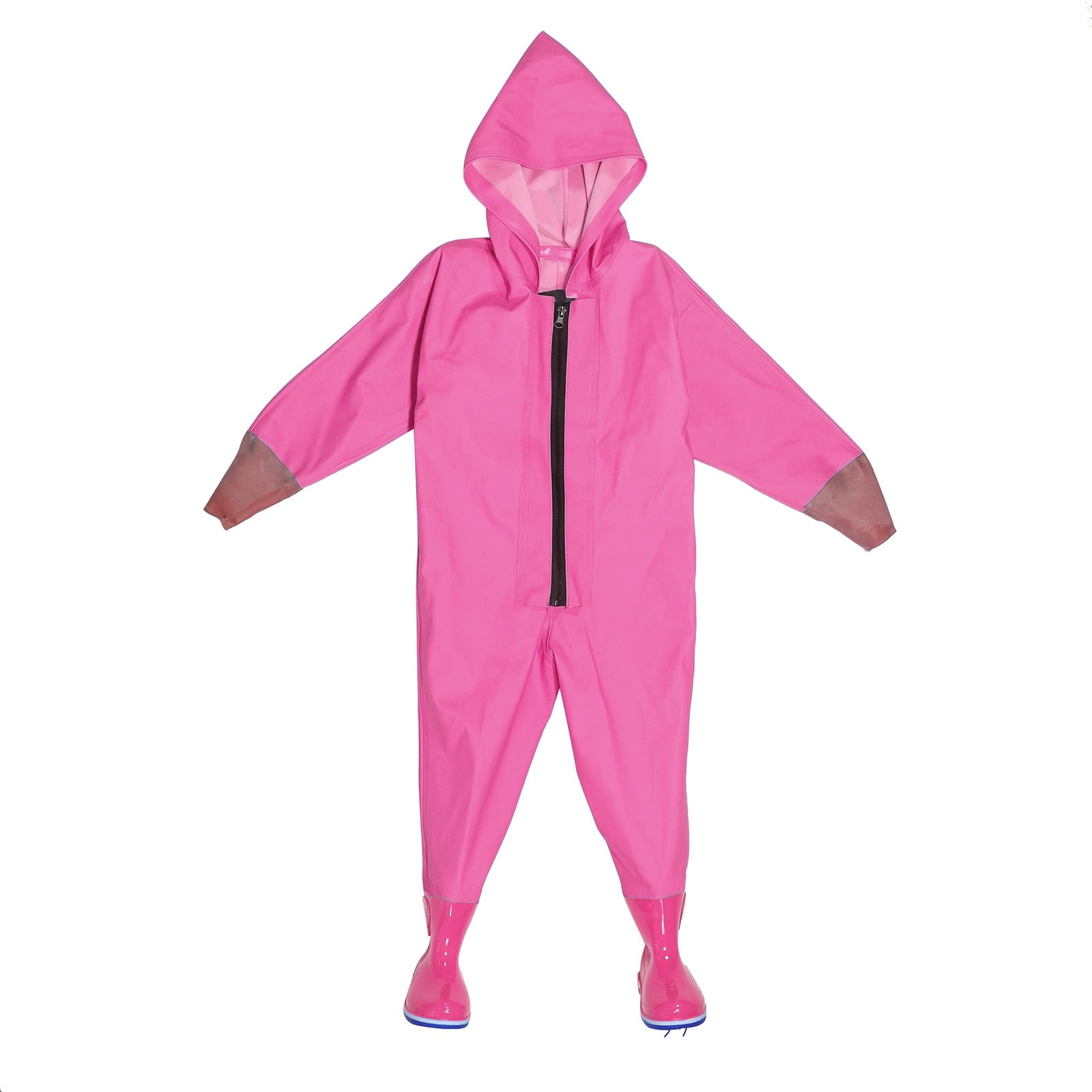 Kidagic Kids Toddler Rain Suit for Boys Girls One Piece Hoodie Zipper ...