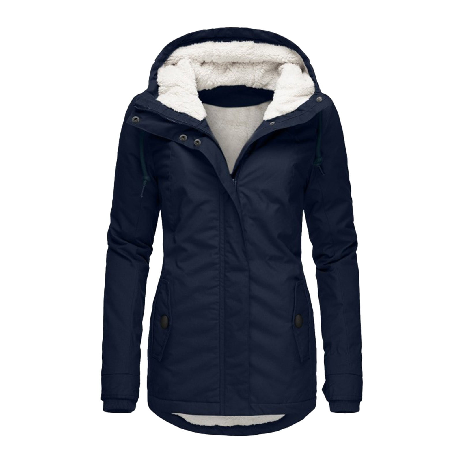 Kidagic Women's Mid Length Down Coat with Hood for Warmth and Comfort ...