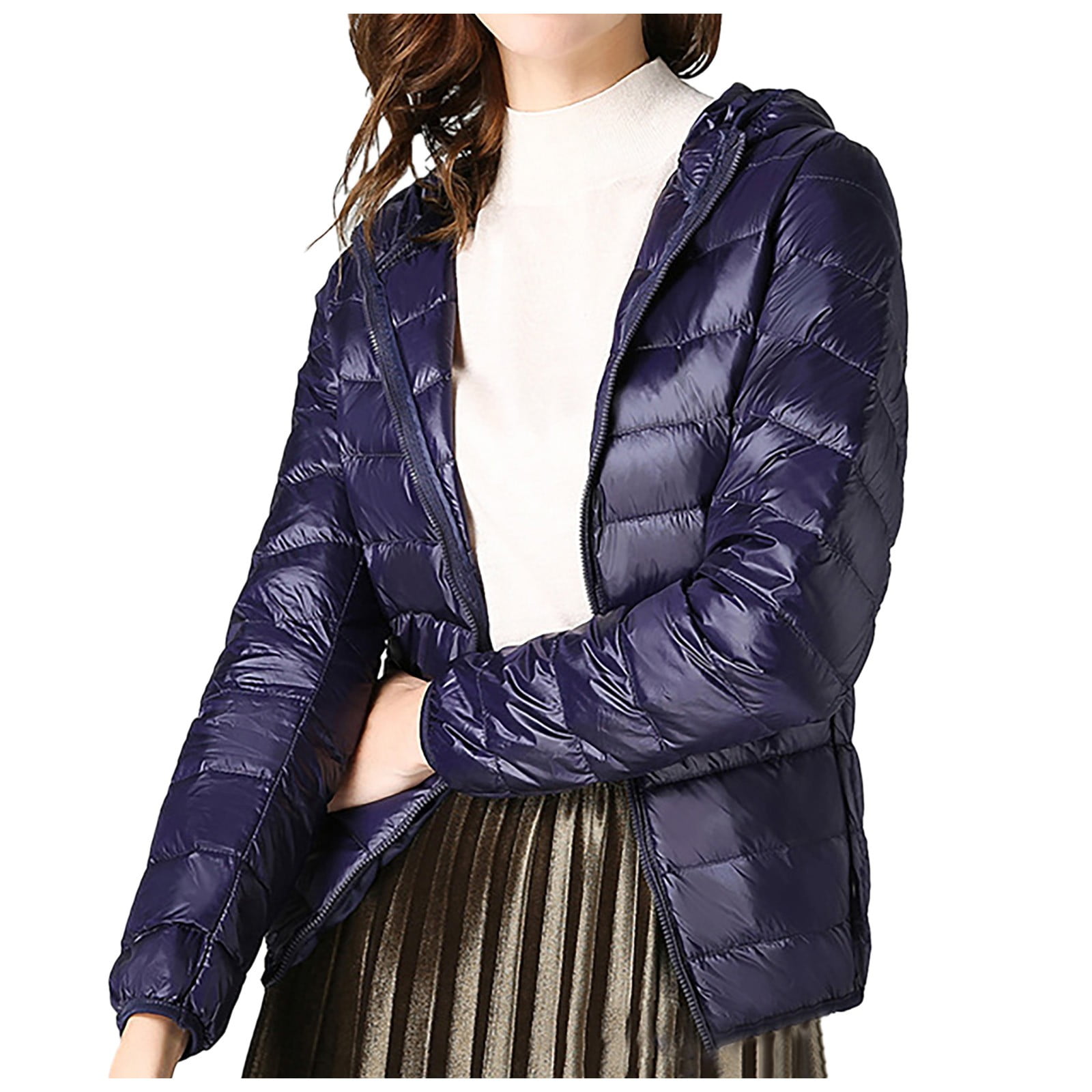 Kidagic Women's Short Thin Thick Korean Down Padded Jacket for Stylish ...