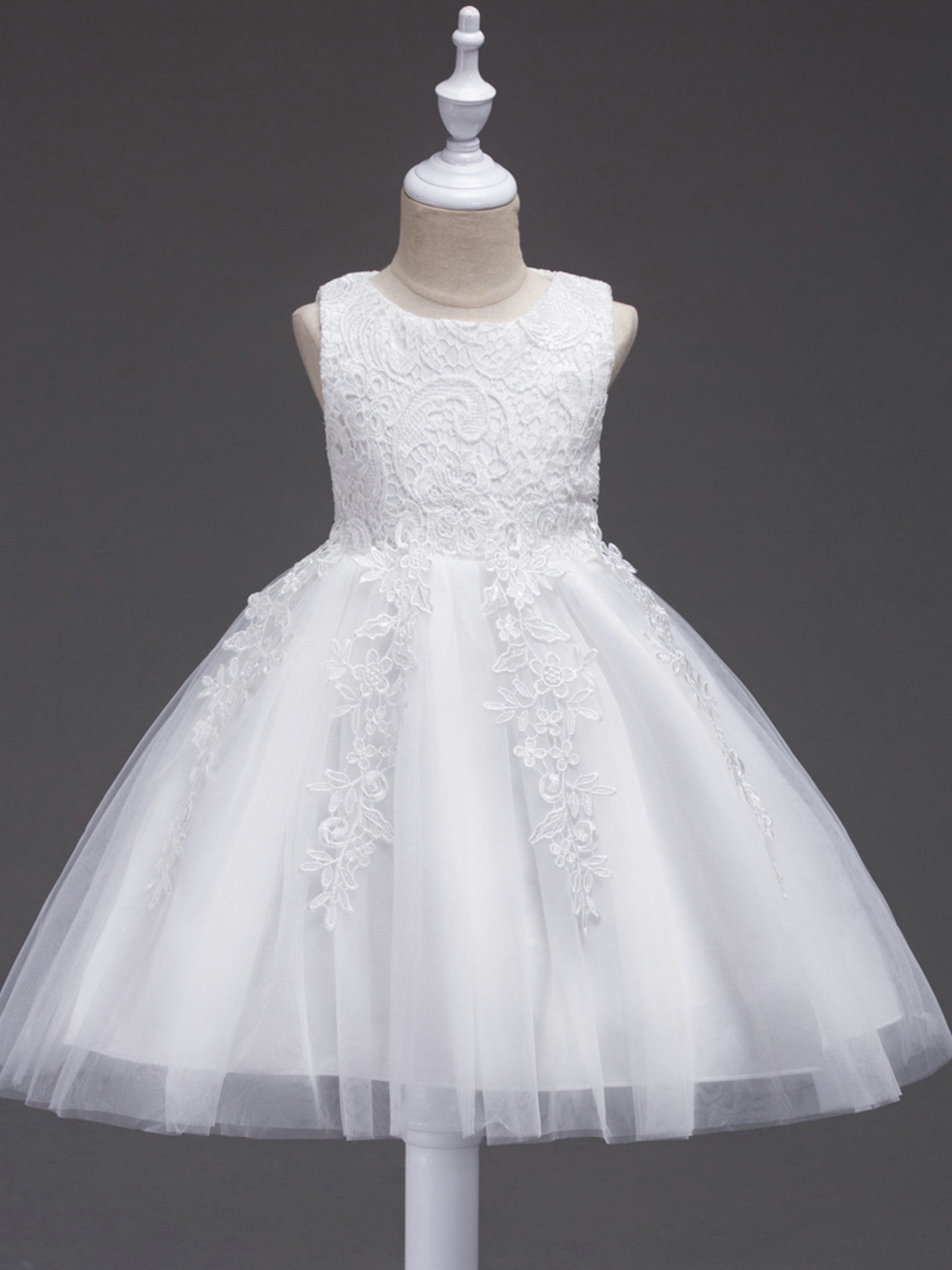 Kidcici Toddler Little Girls Wedding Party Formal Ball Gowns Lace Mesh ...