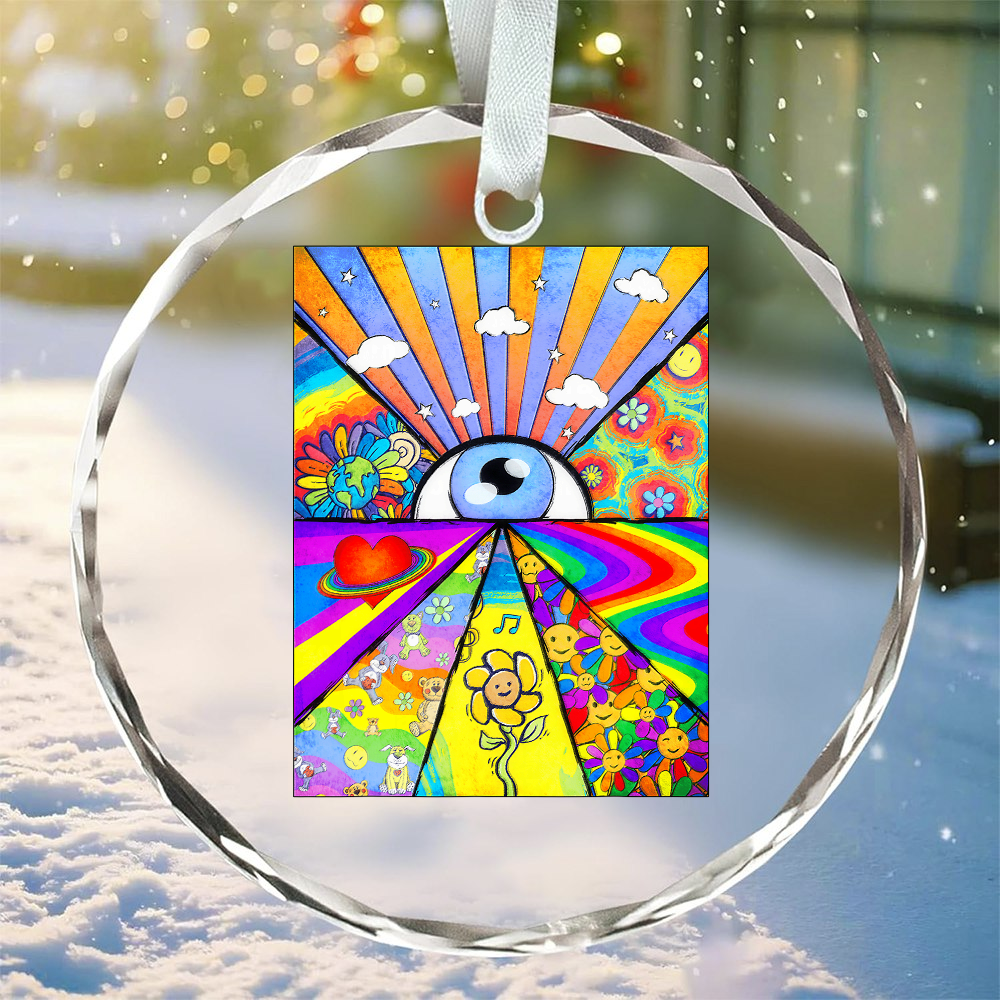 Kidcore Aesthetic Eyes Flower Rainbows Retro 80S 90S Ornament, Home ...