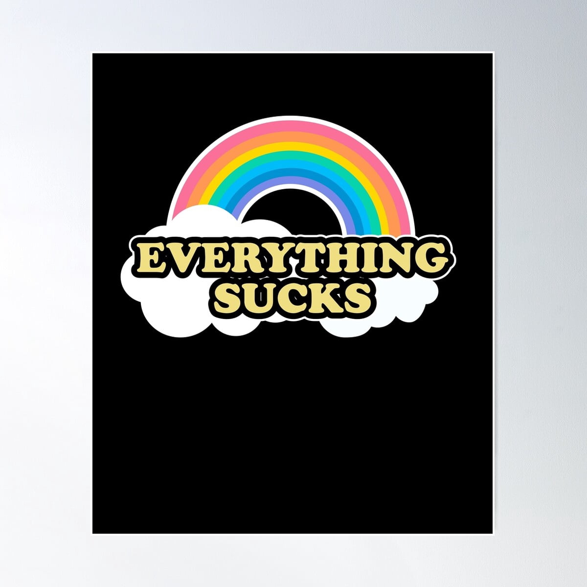 Kidcore Aesthetic Funny Everything Sucks Poster Wall Art, Modern Wall ...