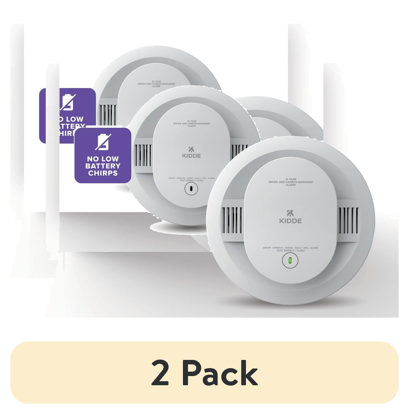 (2 pack) Kidde 10-Year Sealed Lithium Battery-Operated Combination ...