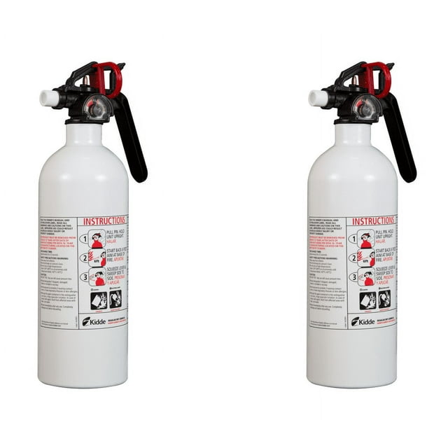 Kidde 5bc Fire Extinguishers, 2.35lbs, Aluminum, Rust Resistant. 2 Pack ...