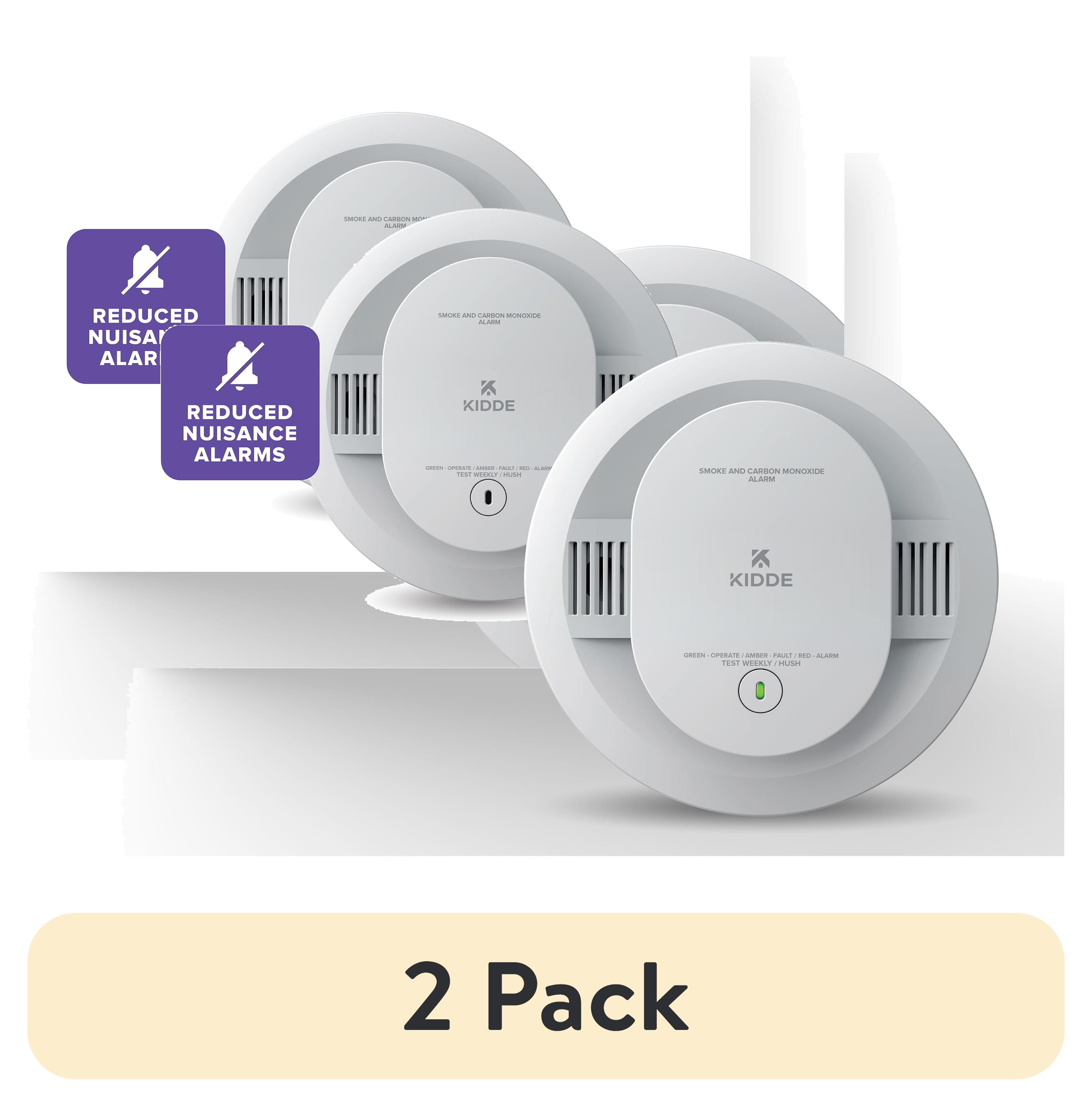 (2 pack) Kidde Battery-Operated Combination Smoke & Carbon Monoxide ...