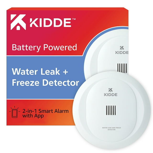 Kidde Smart Water Leak & Freeze Alarm with Wi-Fi, Battery Operated ...