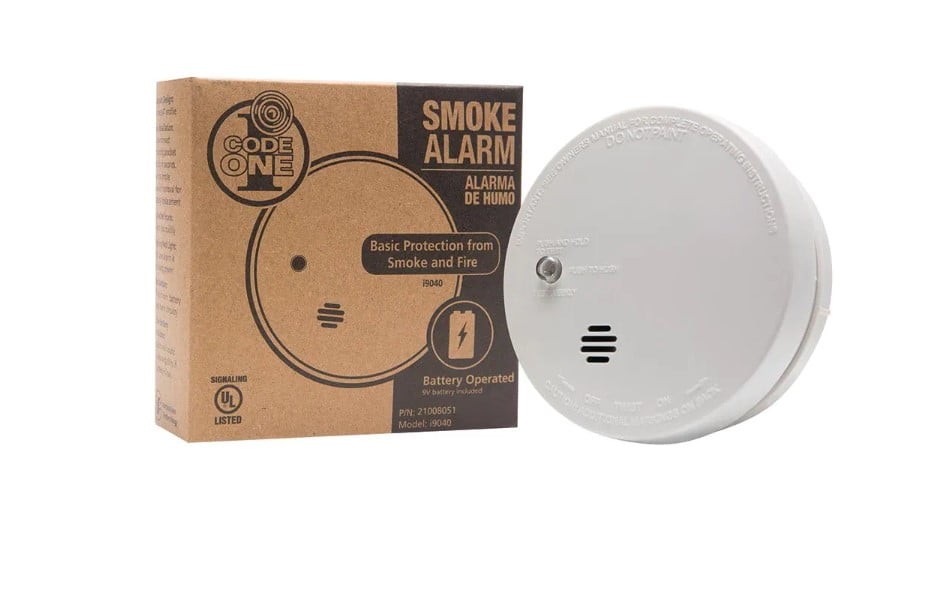 Kidde - Code One Battery Powered Smoke Detector with Ionization Sensor ...